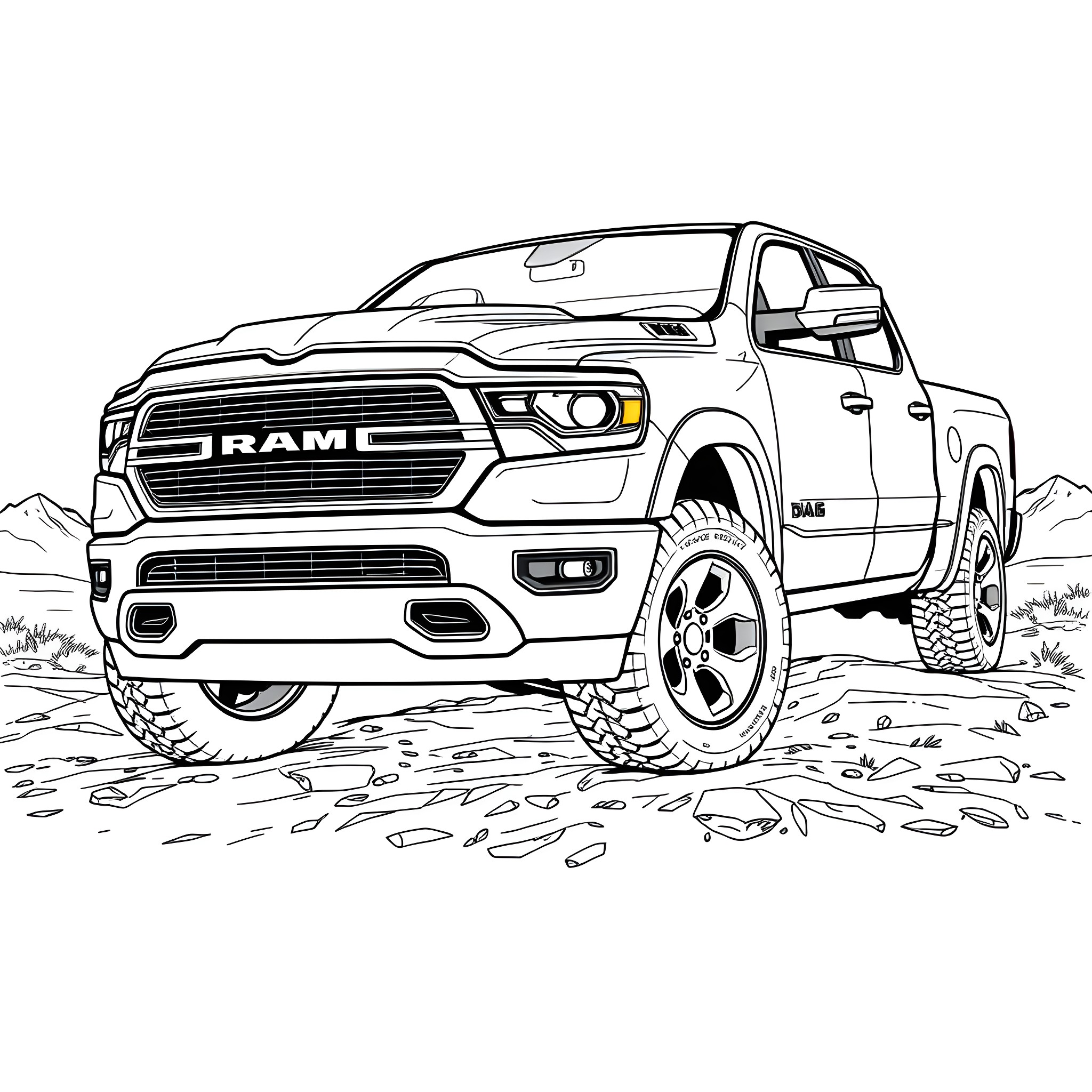 Best Dodge Ram Coloring Pages (Free Printable PDF)