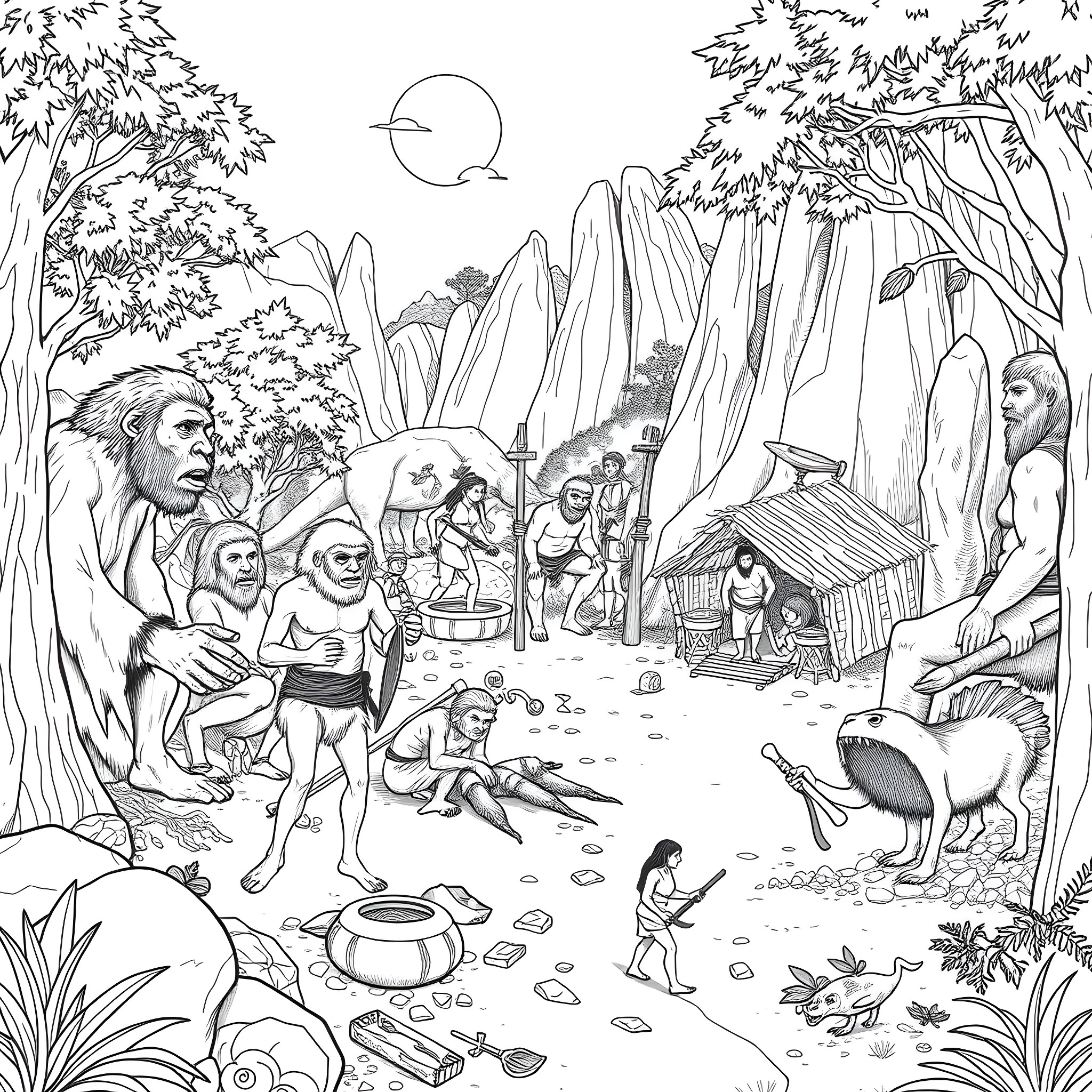 Best Neanderthal Coloring Pages (Free Printable PDF)