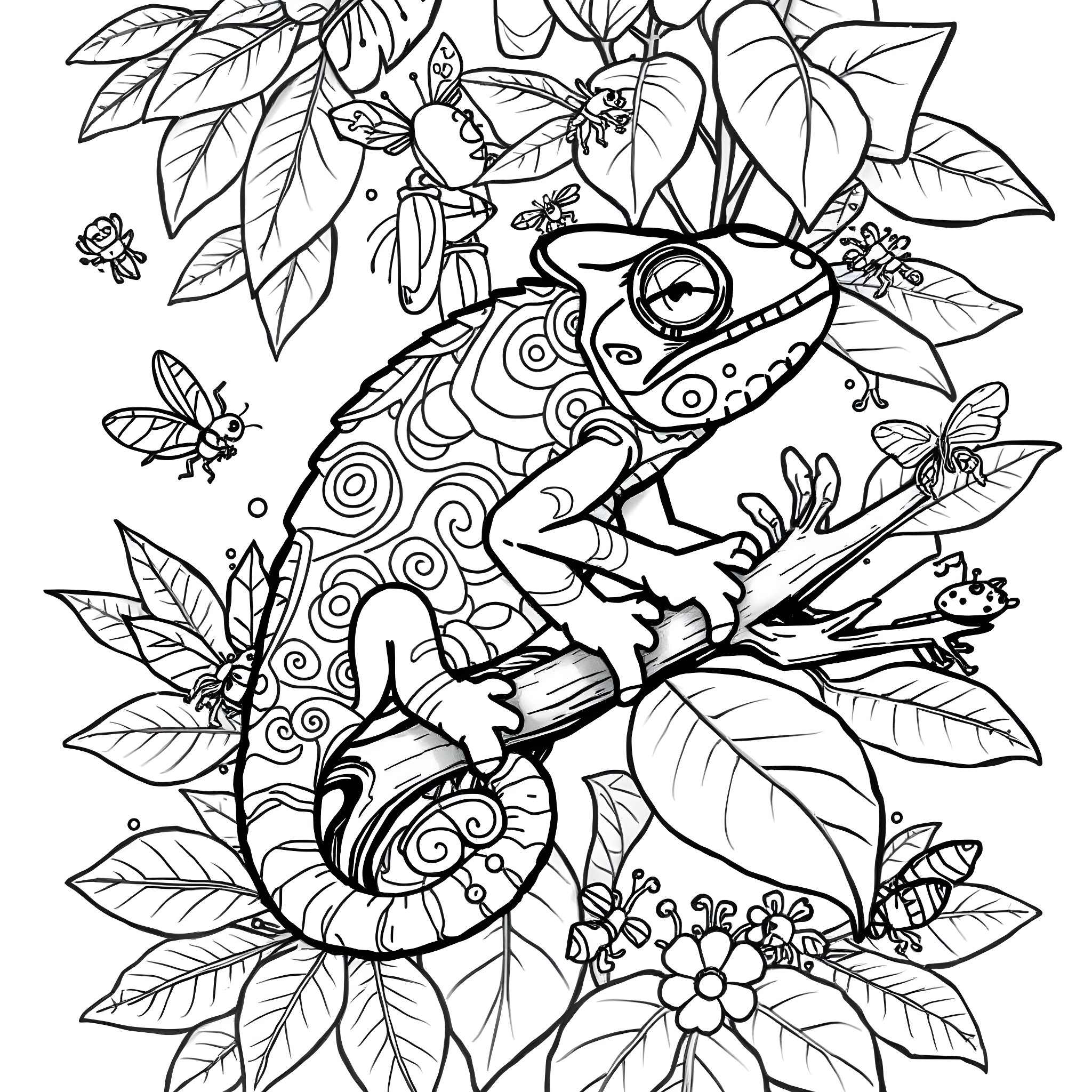 Best Chameleon Coloring Pages (Free Printable PDF)