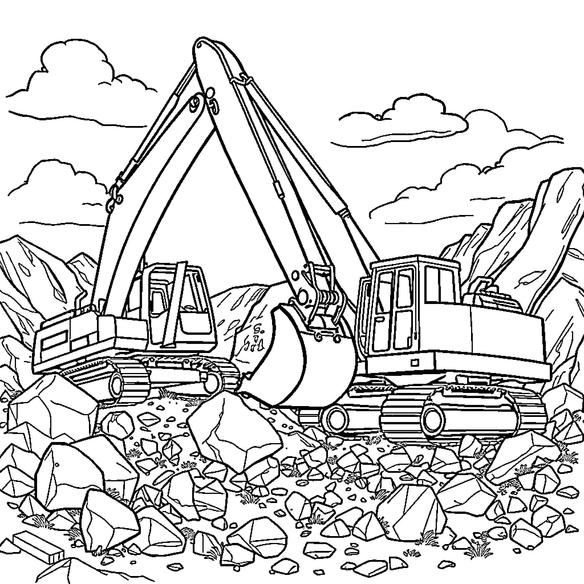 Best Digger Coloring Pages (Free Printable PDF)