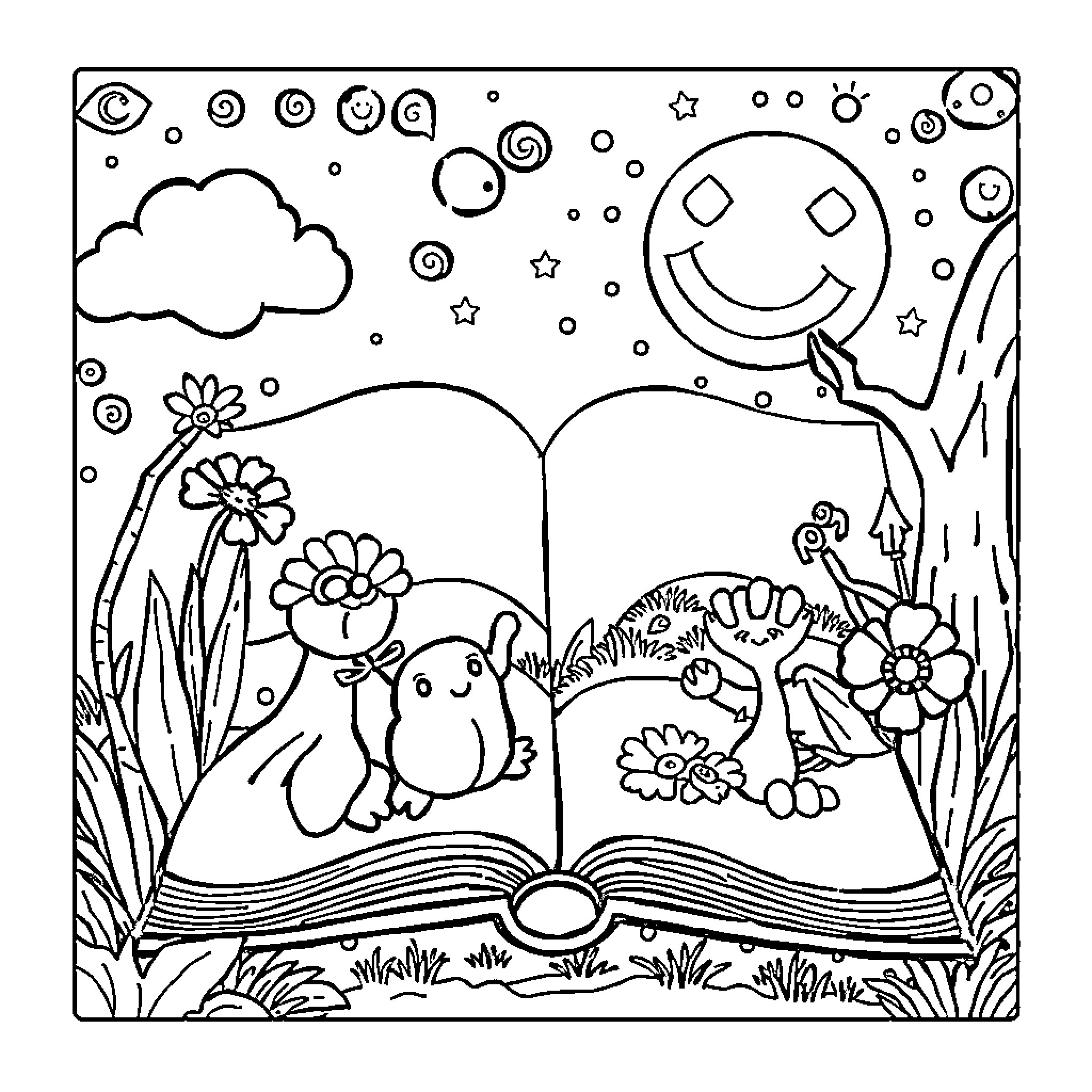 Best Book Coloring Pages (Free Printable PDF)