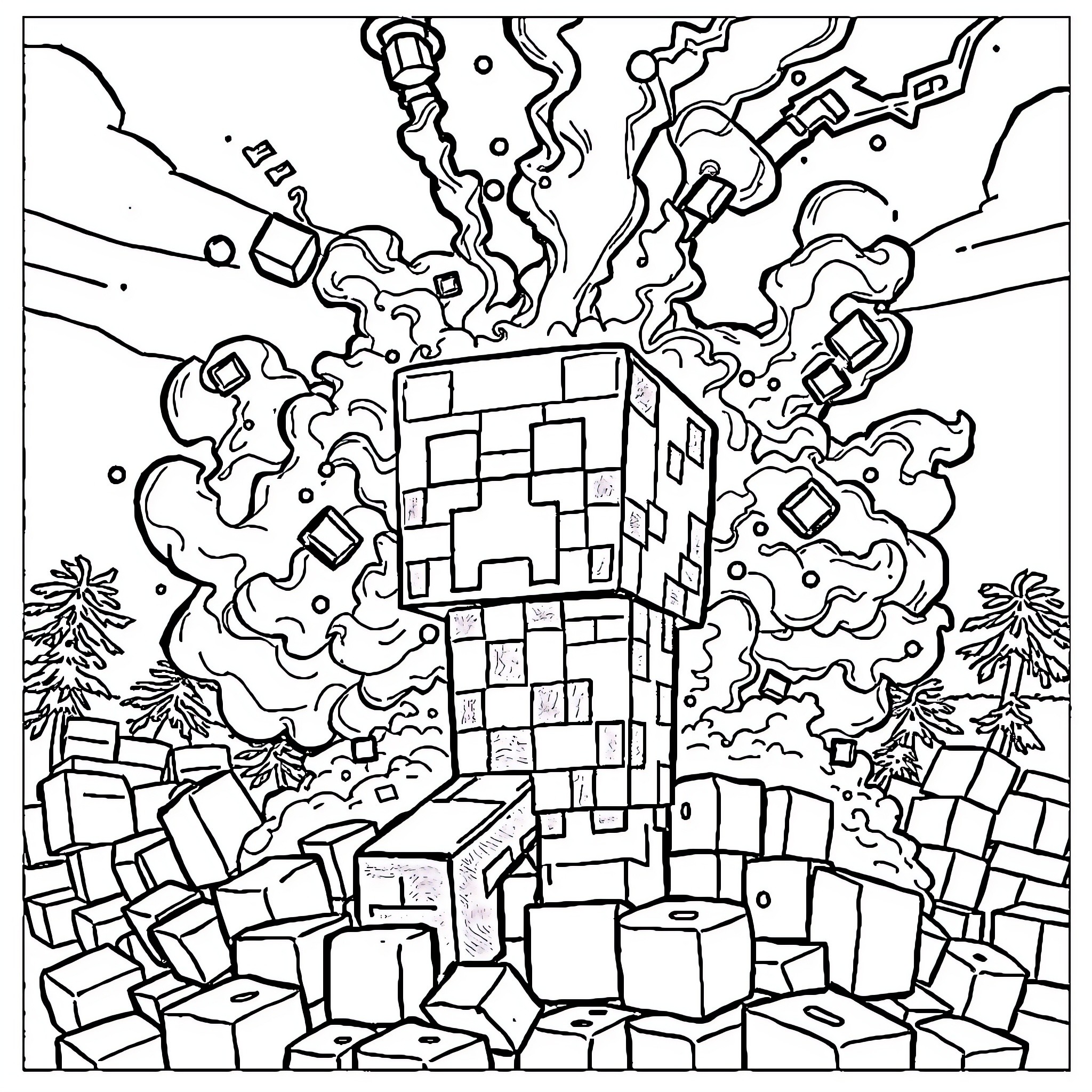 191 Best Creeper Coloring Pages (Free Printable PDFs)