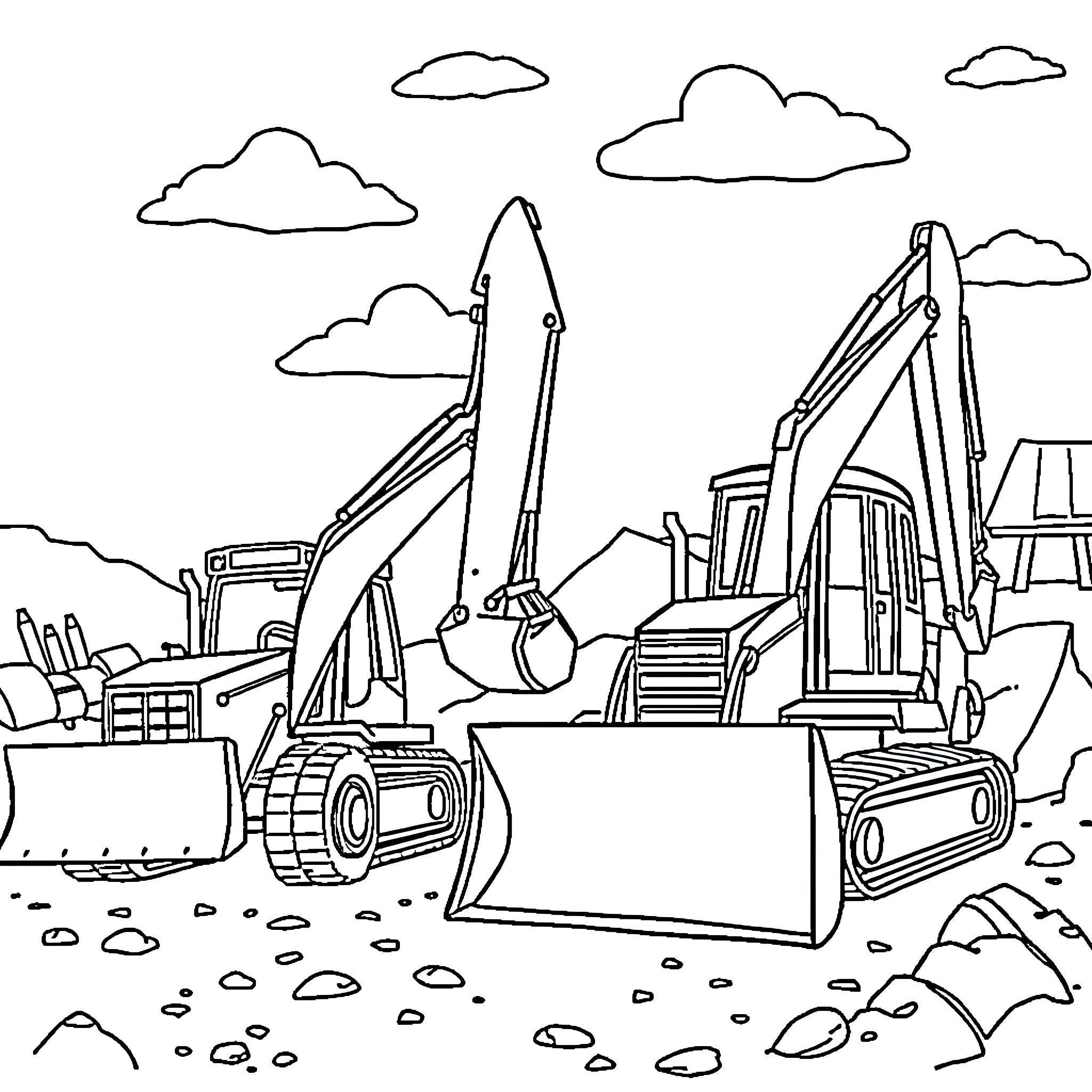 Best Digger Coloring Pages (Free Printable PDF)