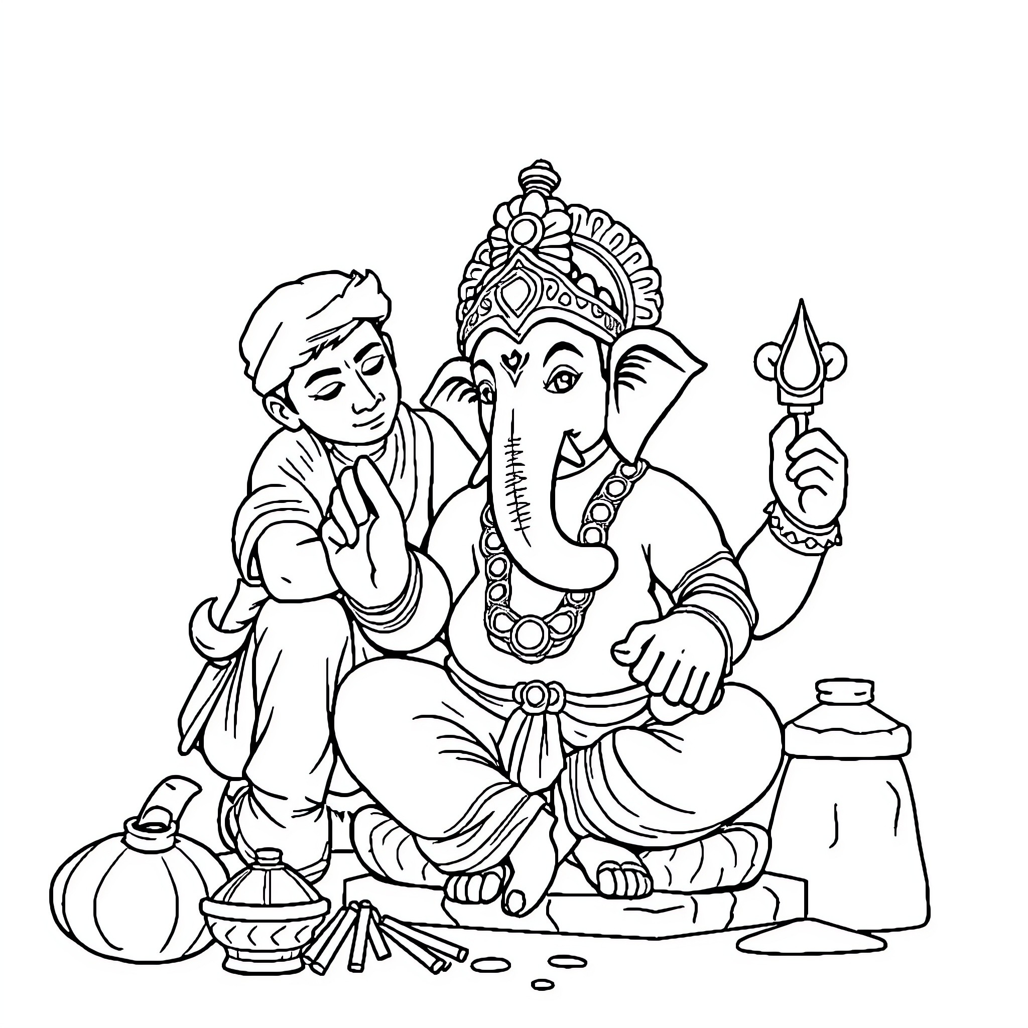 Best Ganpati Coloring Pages (Free Printable PDF)