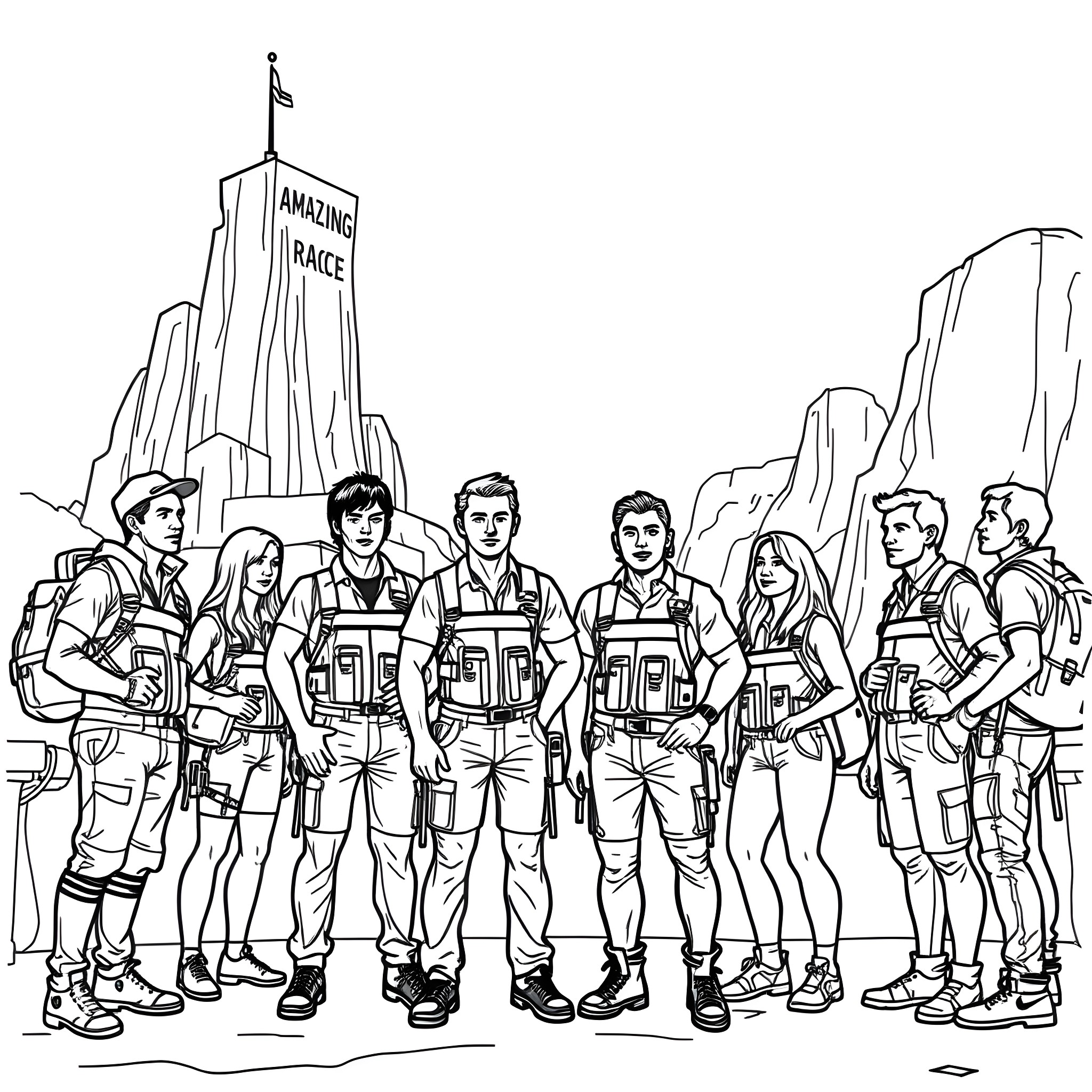 1 Best Amazing Race Coloring Pages (Free Printable PDFs)