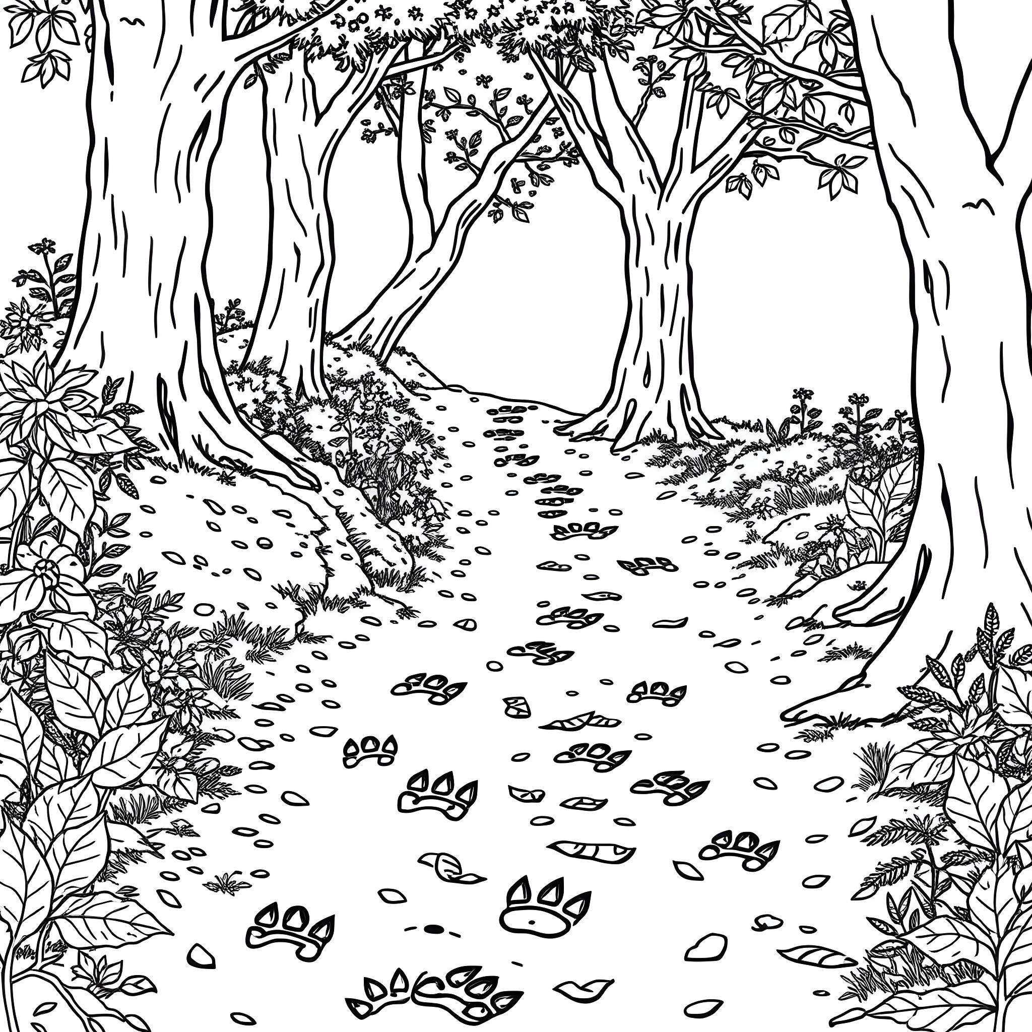 Best Animal Footprints Coloring Pages (Free Printable PDF)