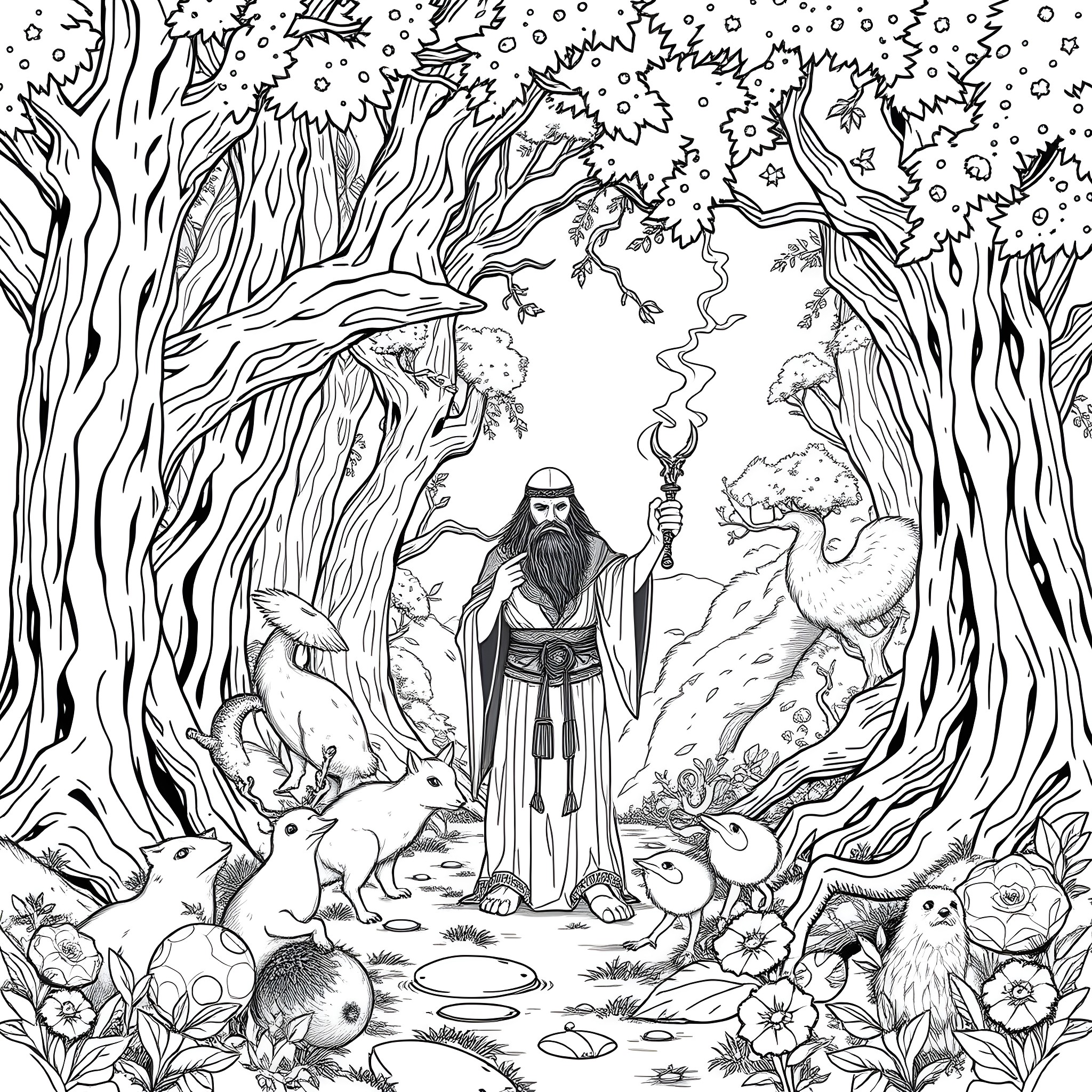 Best Druid Coloring Pages (Free Printable PDF)