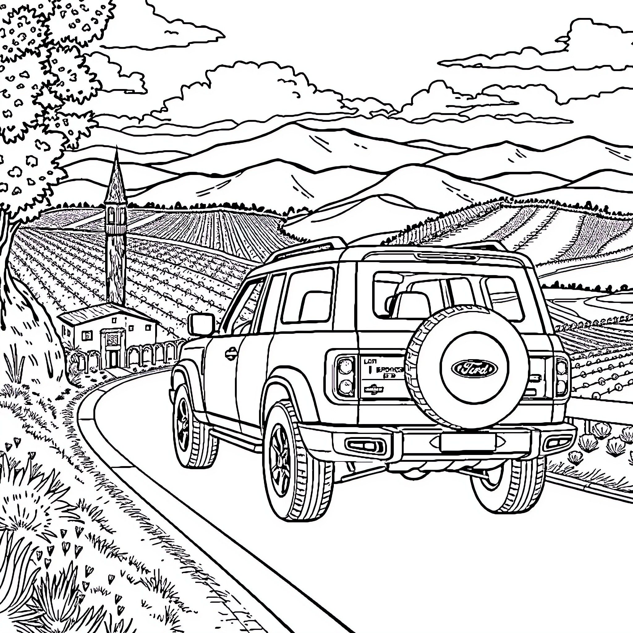 Best Ford Bronco Coloring Pages (Free Printable PDF)