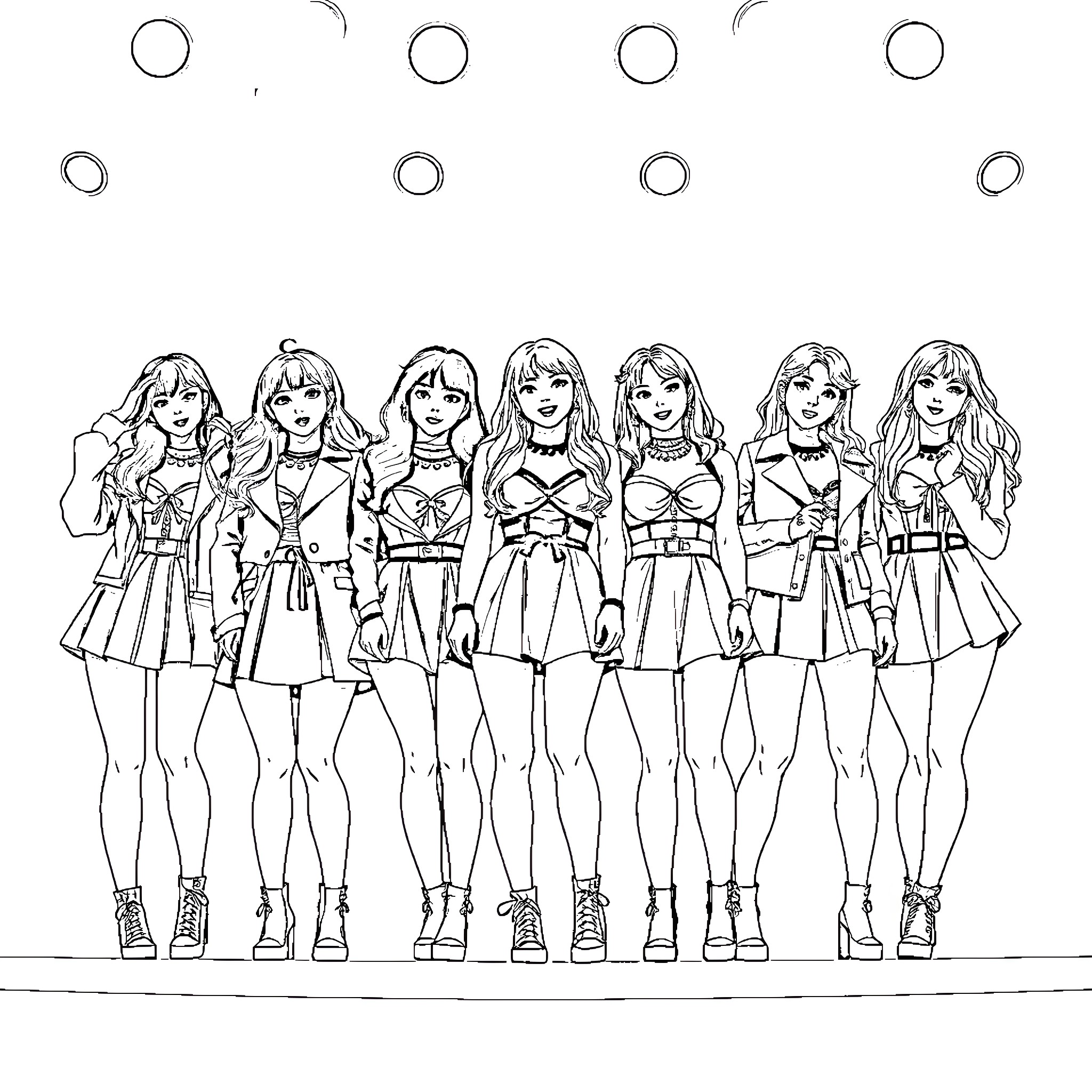 Best Kpop Girl Group Coloring Pages (Free Printable PDF)