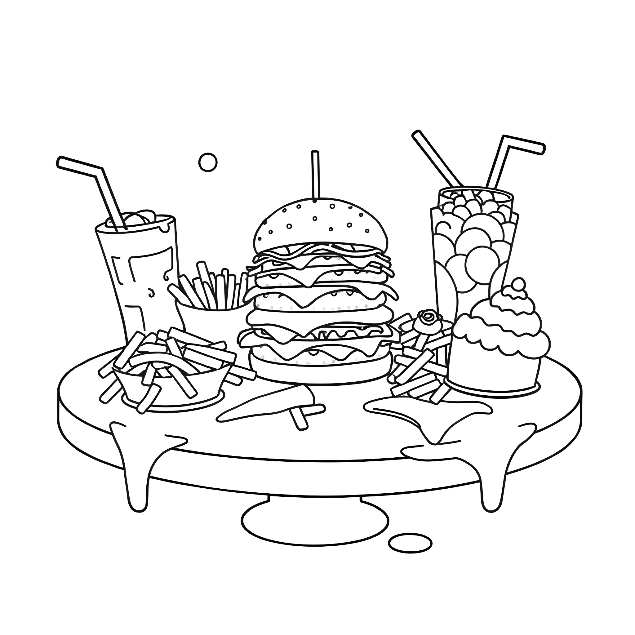 5 Best Fast Food Coloring Pages (Free Printable PDFs)