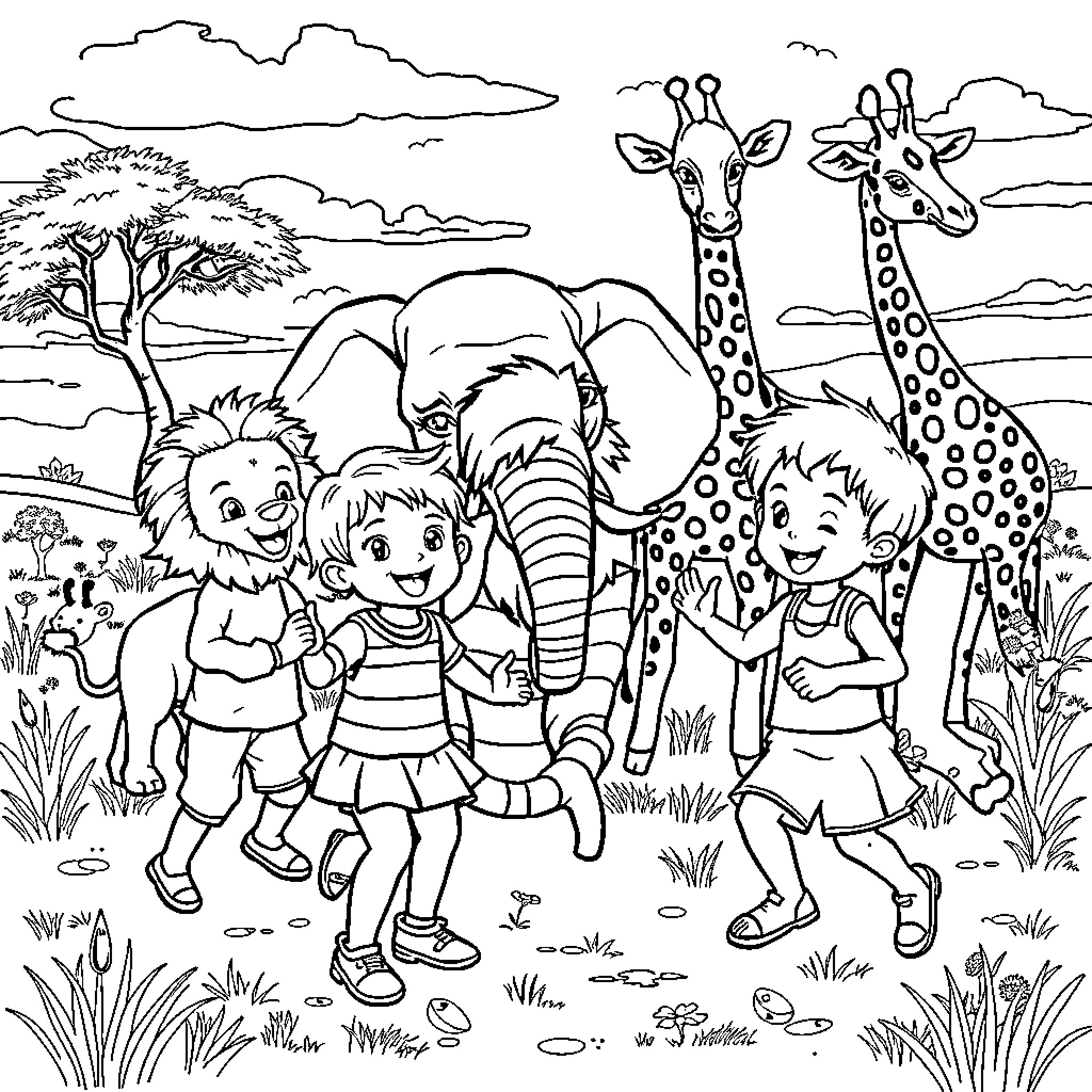 Best Savanna Animals Coloring Pages (Free Printable PDF)