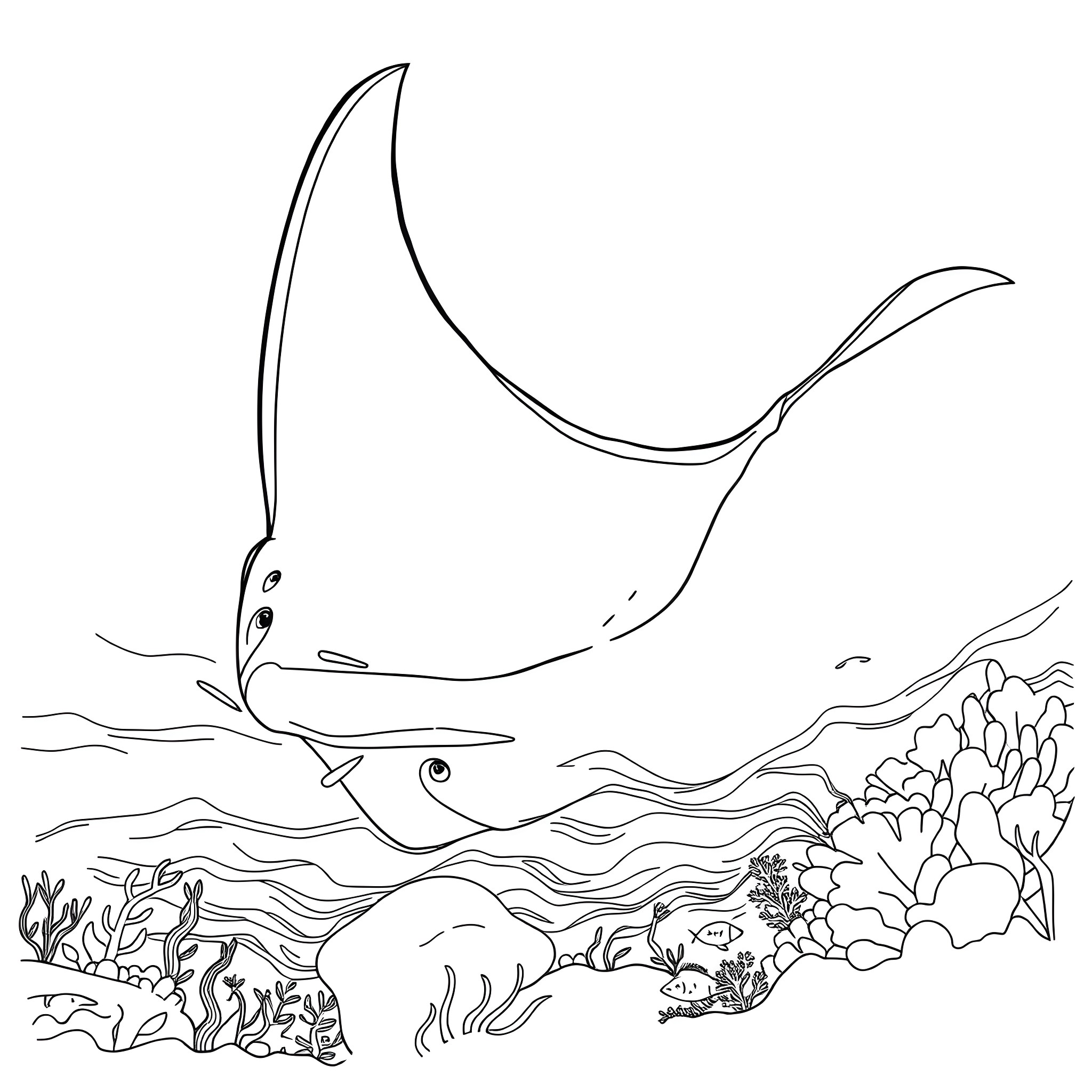 Best Manta Ray Coloring Pages (Free Printable PDF)