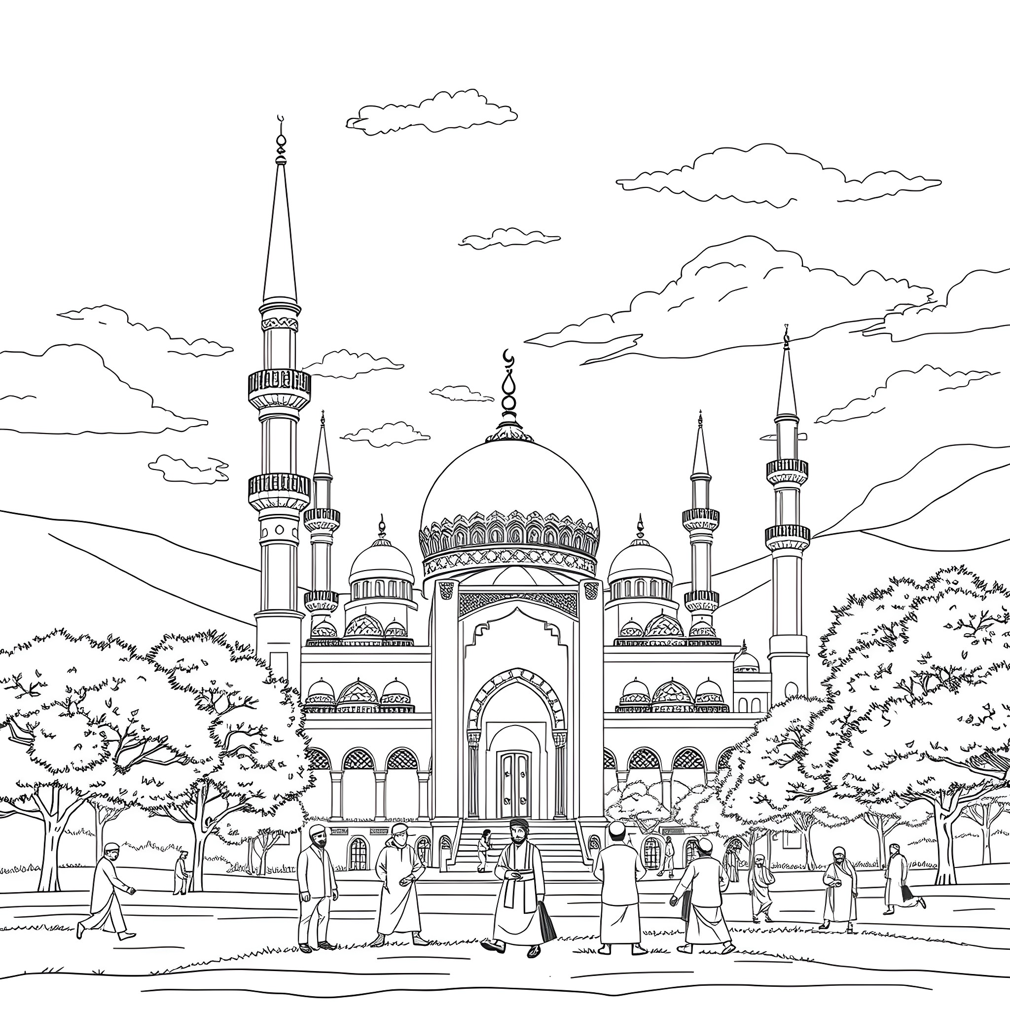 Best Mosque Coloring Pages (Free Printable PDF)