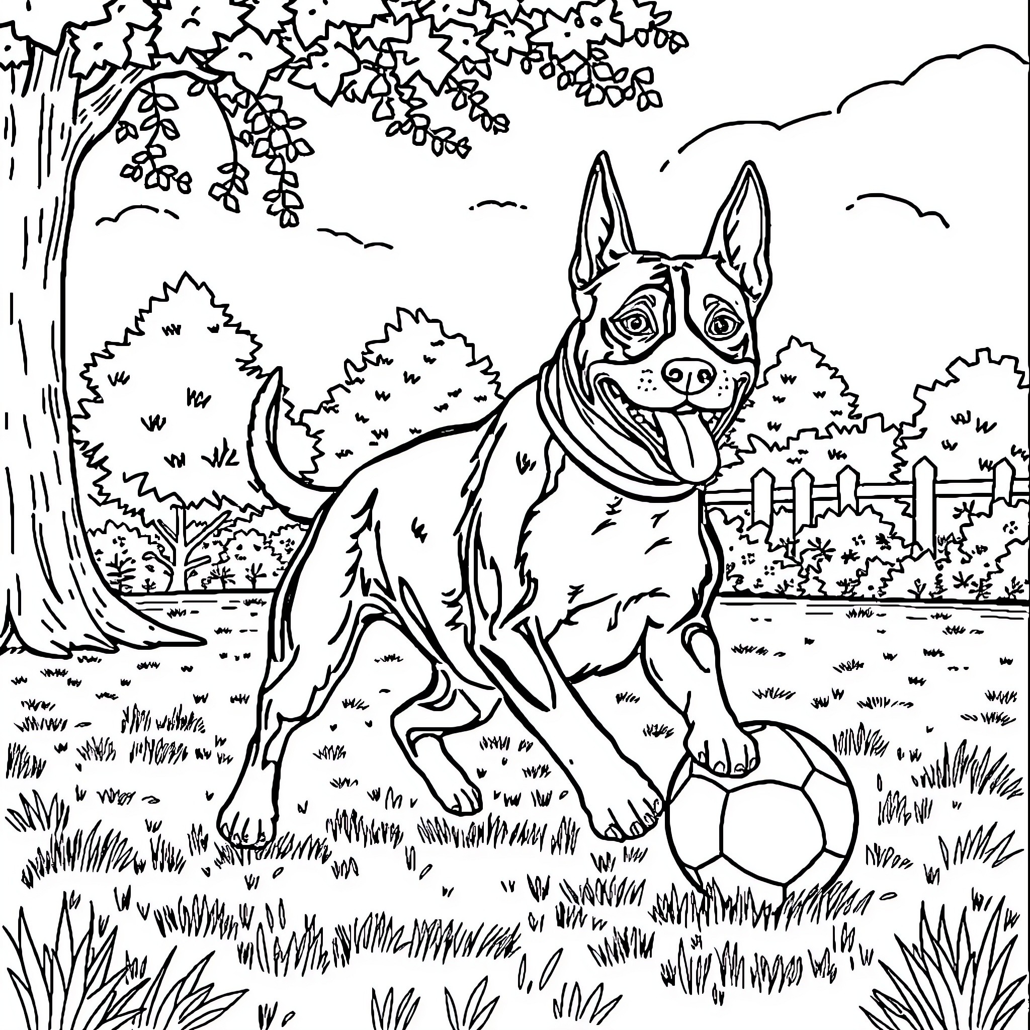 Best Staffy Coloring Pages (Free Printable PDF)