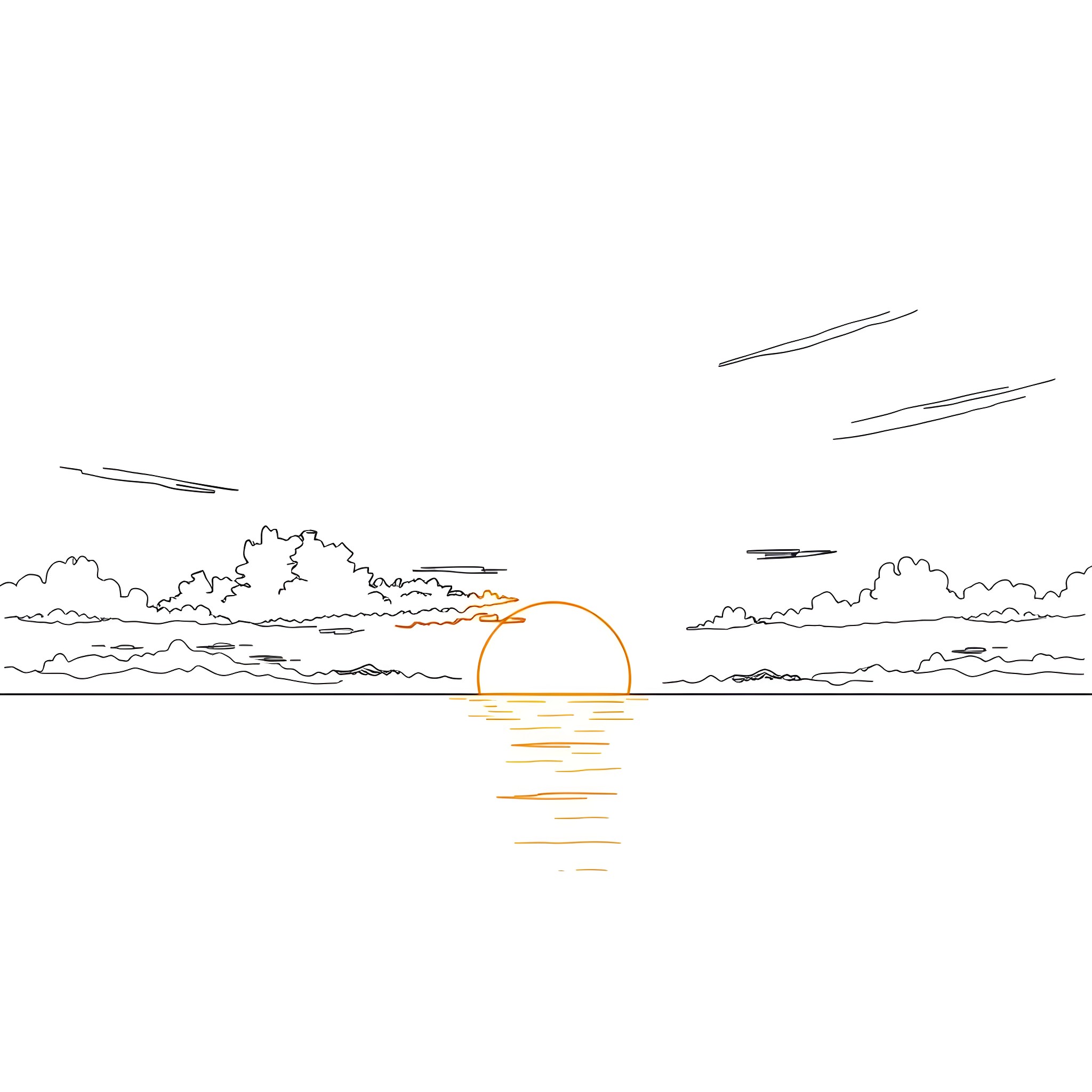 109 Best Sunset Coloring Pages (Free Printable PDFs)