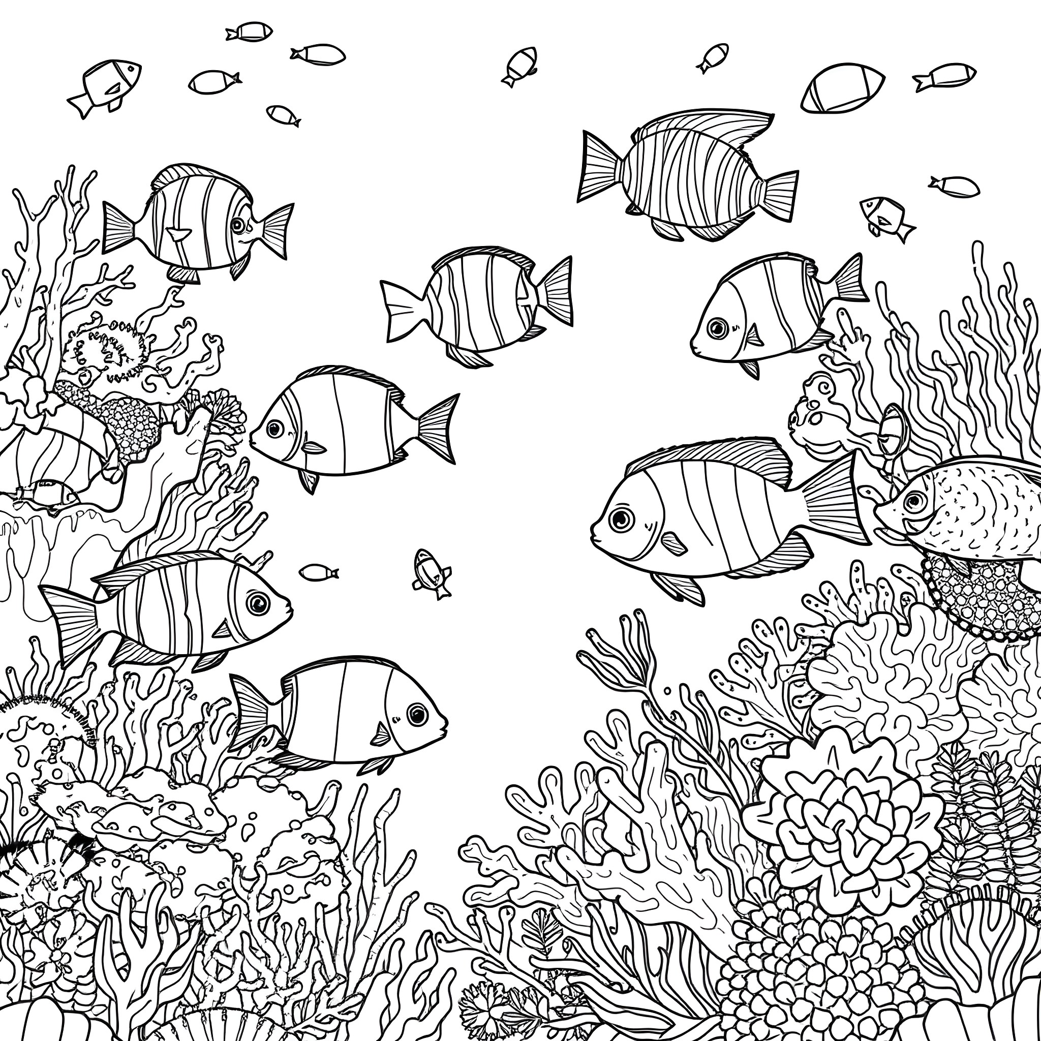Best Tropical Fish Coloring Pages (Free Printable PDF)