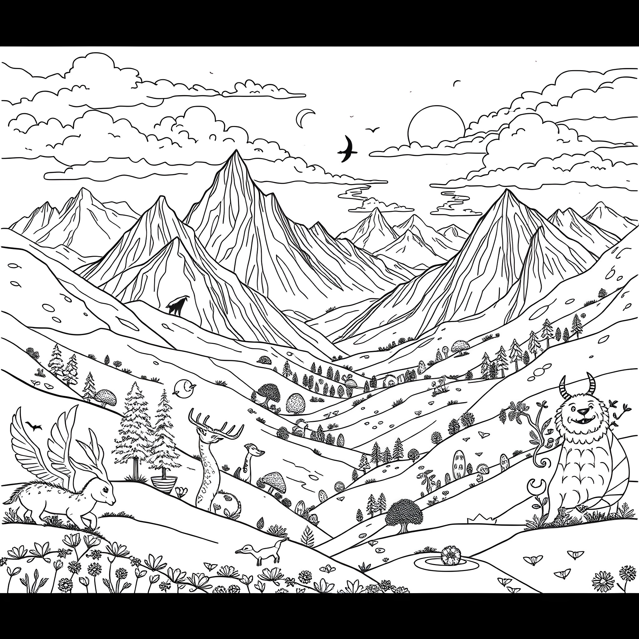 Best Landscape Coloring Pages (Free Printable PDF)