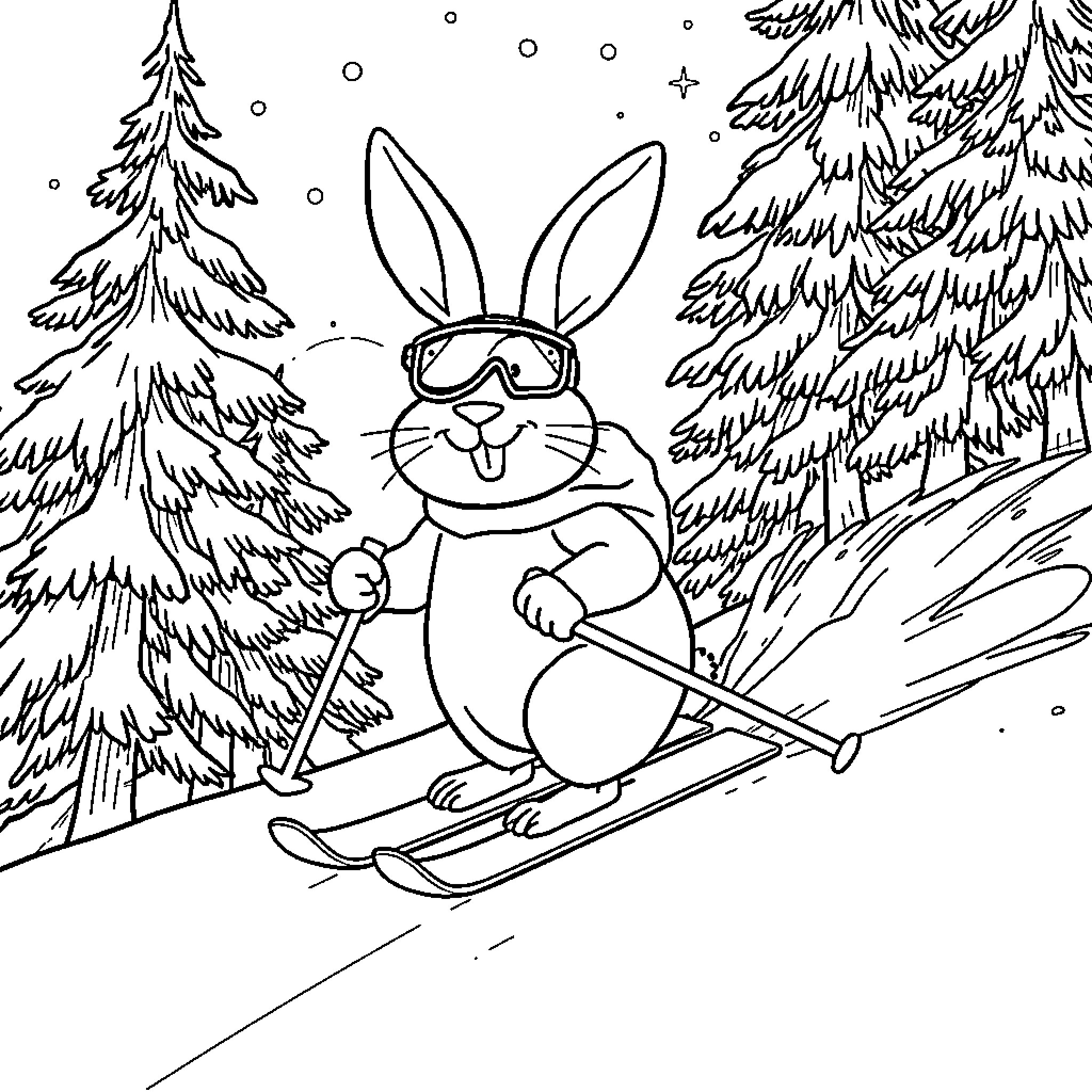 Best Skiing Coloring Pages (Free Printable PDF)