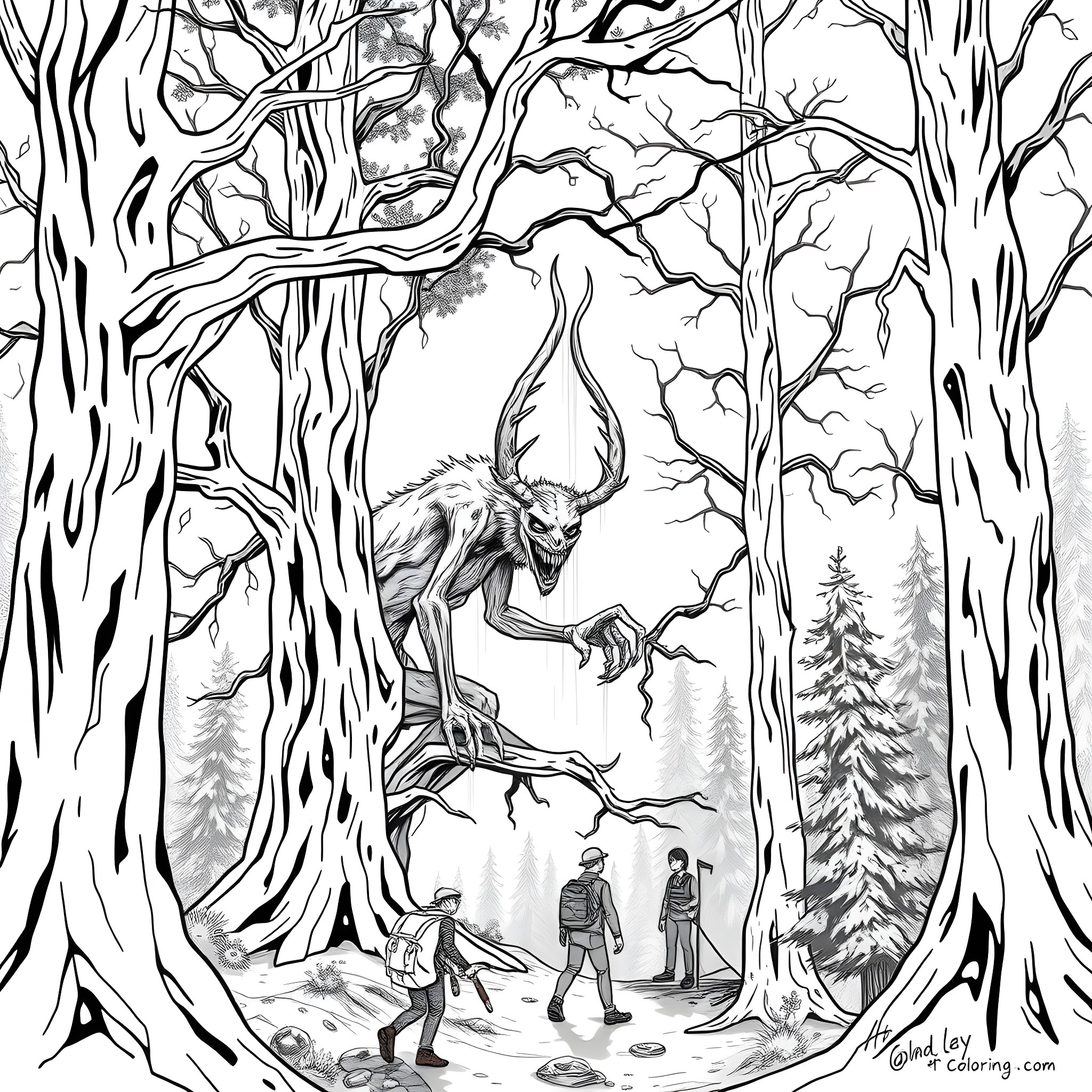 Best Wendigo Coloring Pages (Free Printable PDF)