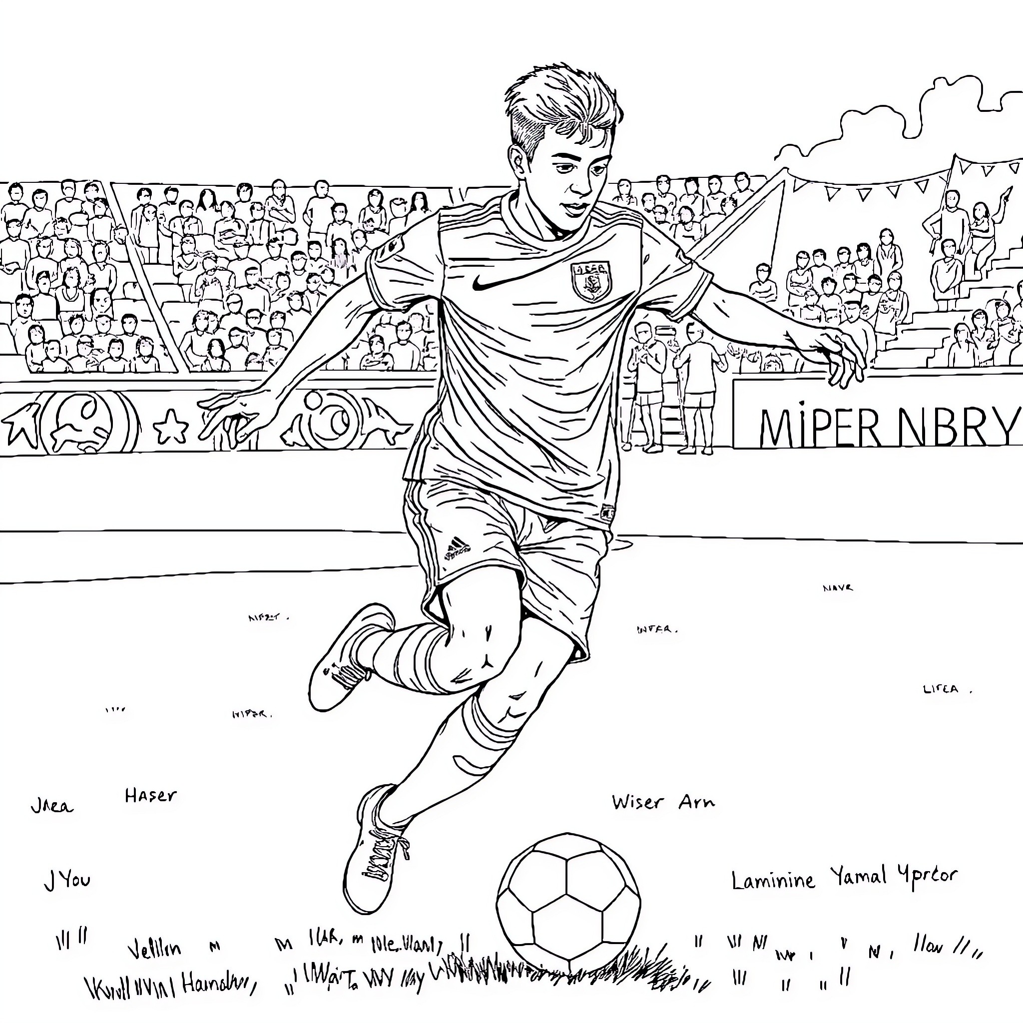 64 Best Lamine Yamal Coloring Pages (Free Printable PDFs)