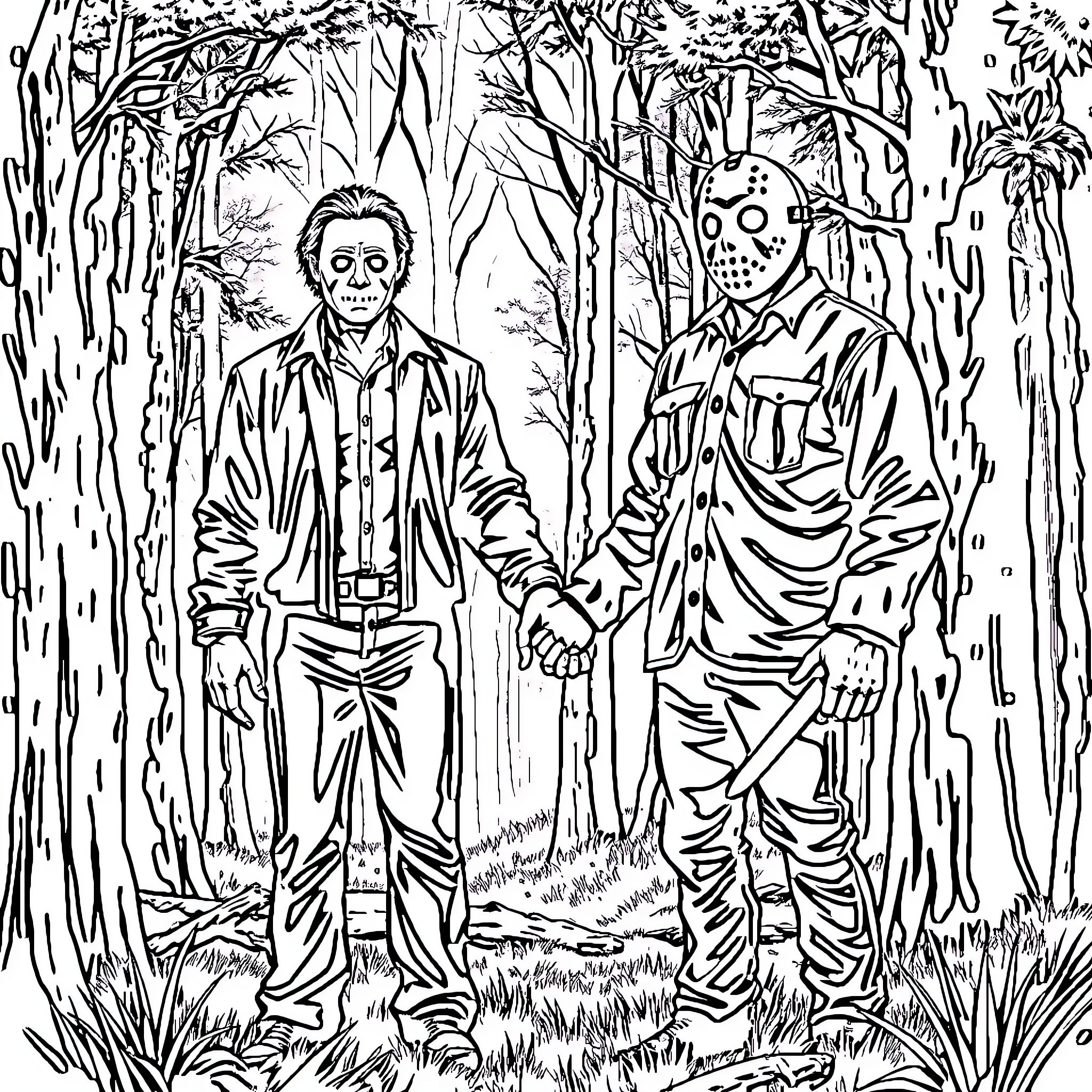 Best Horror Characters Coloring Pages (Free Printable PDF)