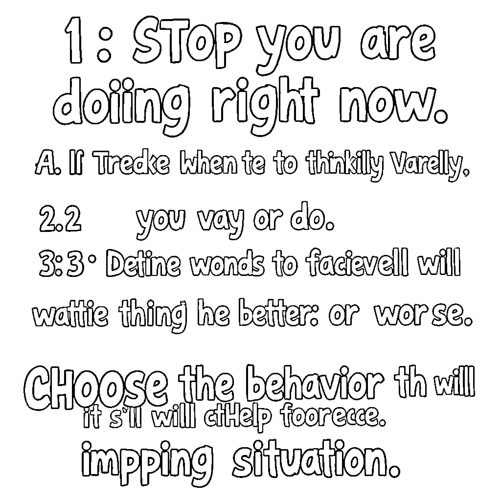 Best Behavior Coloring Pages (Free Printable PDF)