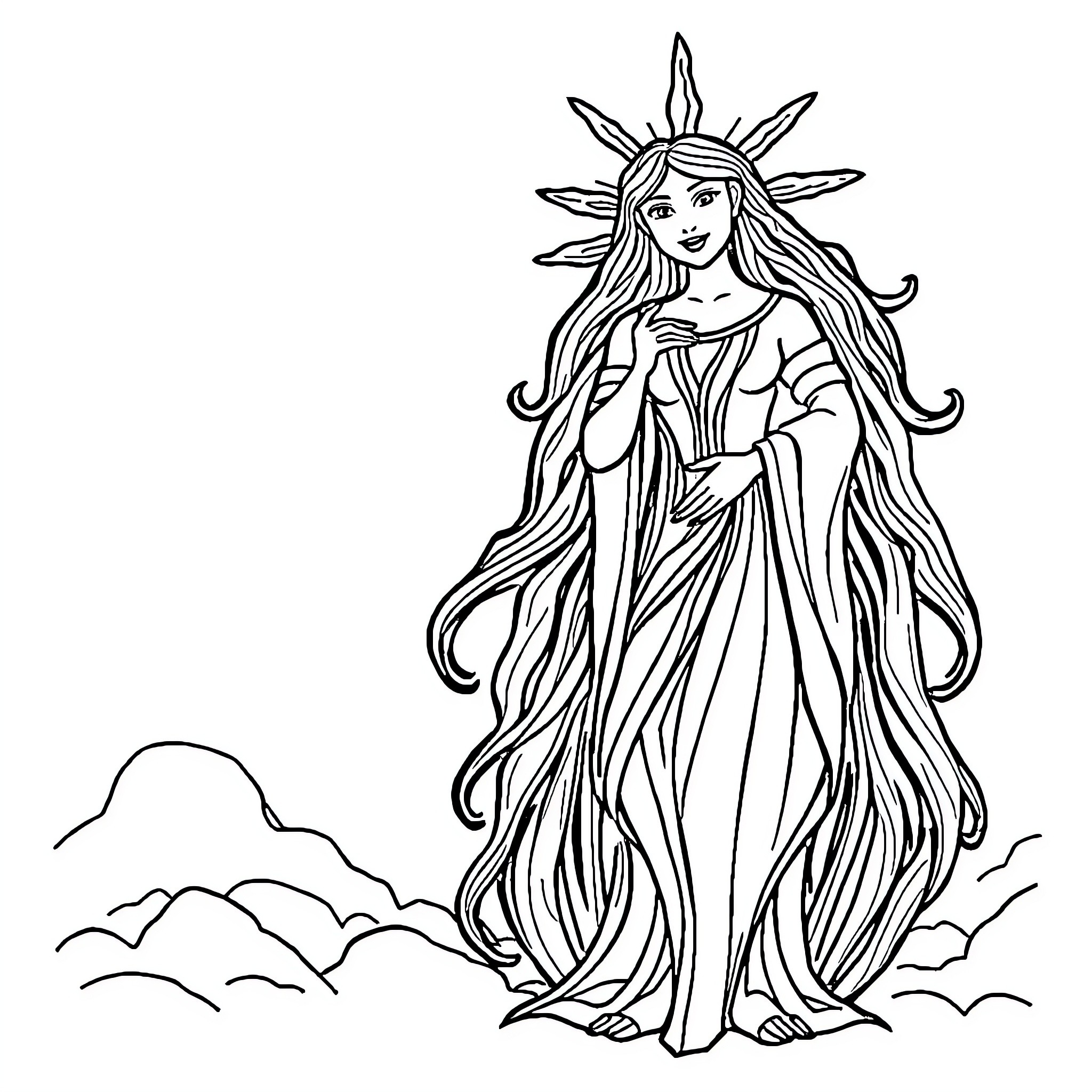 Best Goddess Coloring Pages (Free Printable PDF)