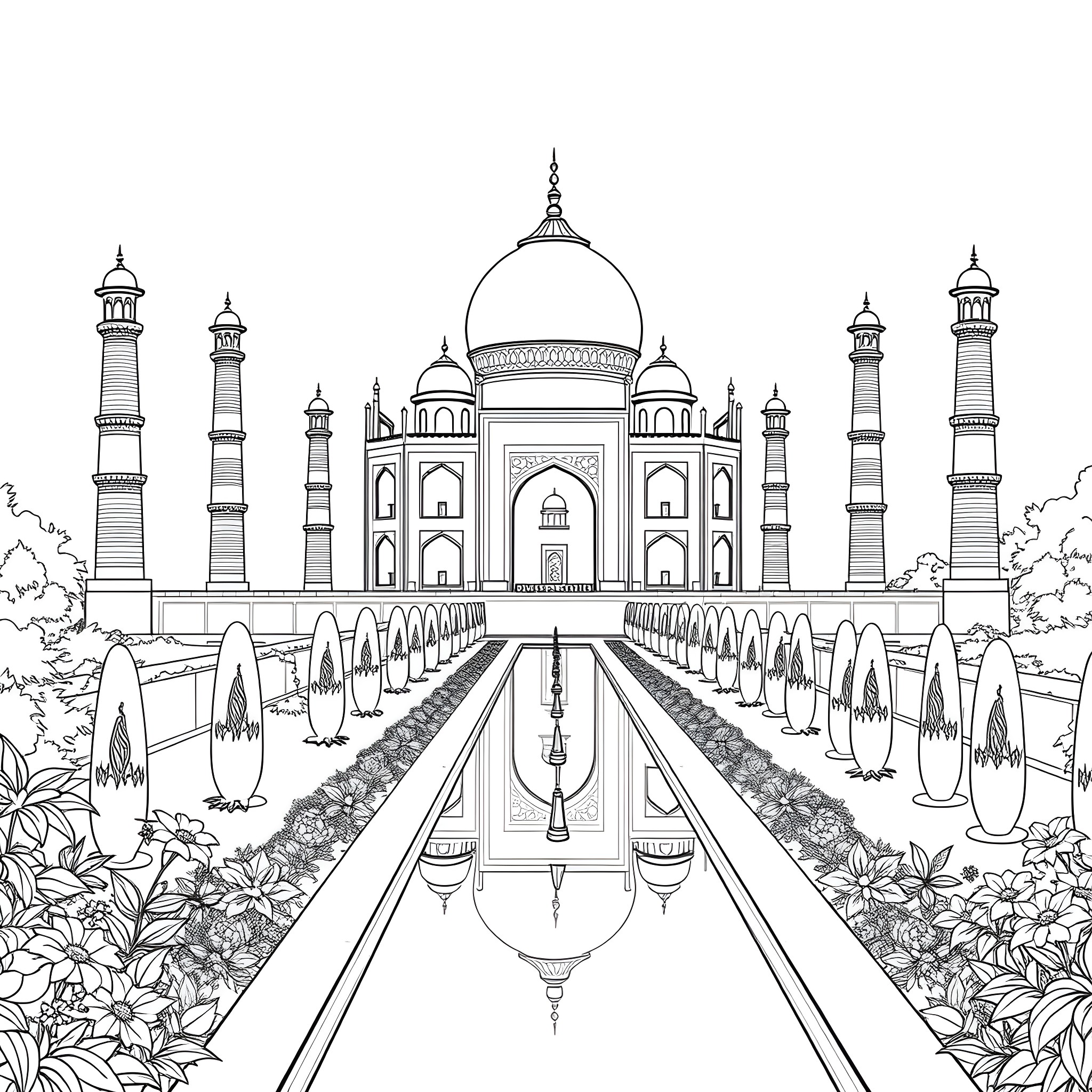 Best Taj Mahal Coloring Pages (Free Printable PDF)