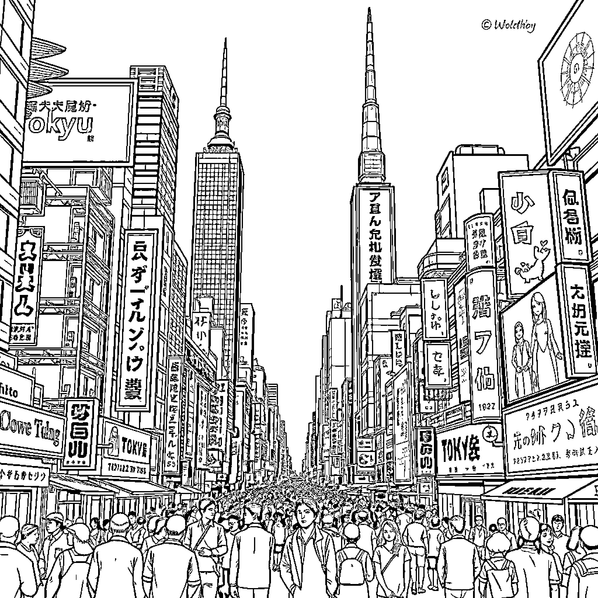 Best Tokyo Coloring Pages (Free Printable PDF)