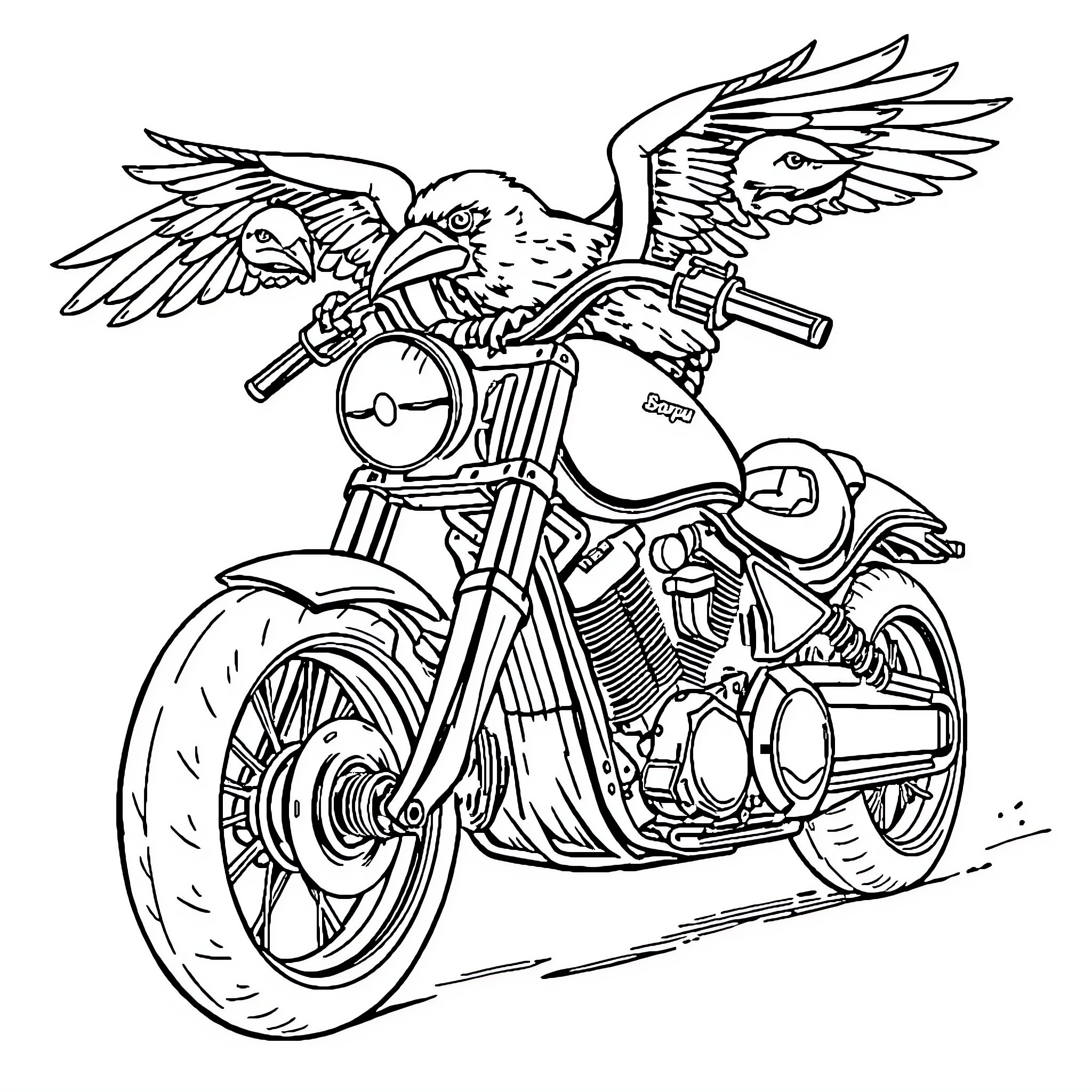 Best Crow Motorcycle Coloring Pages (Free Printable PDF)