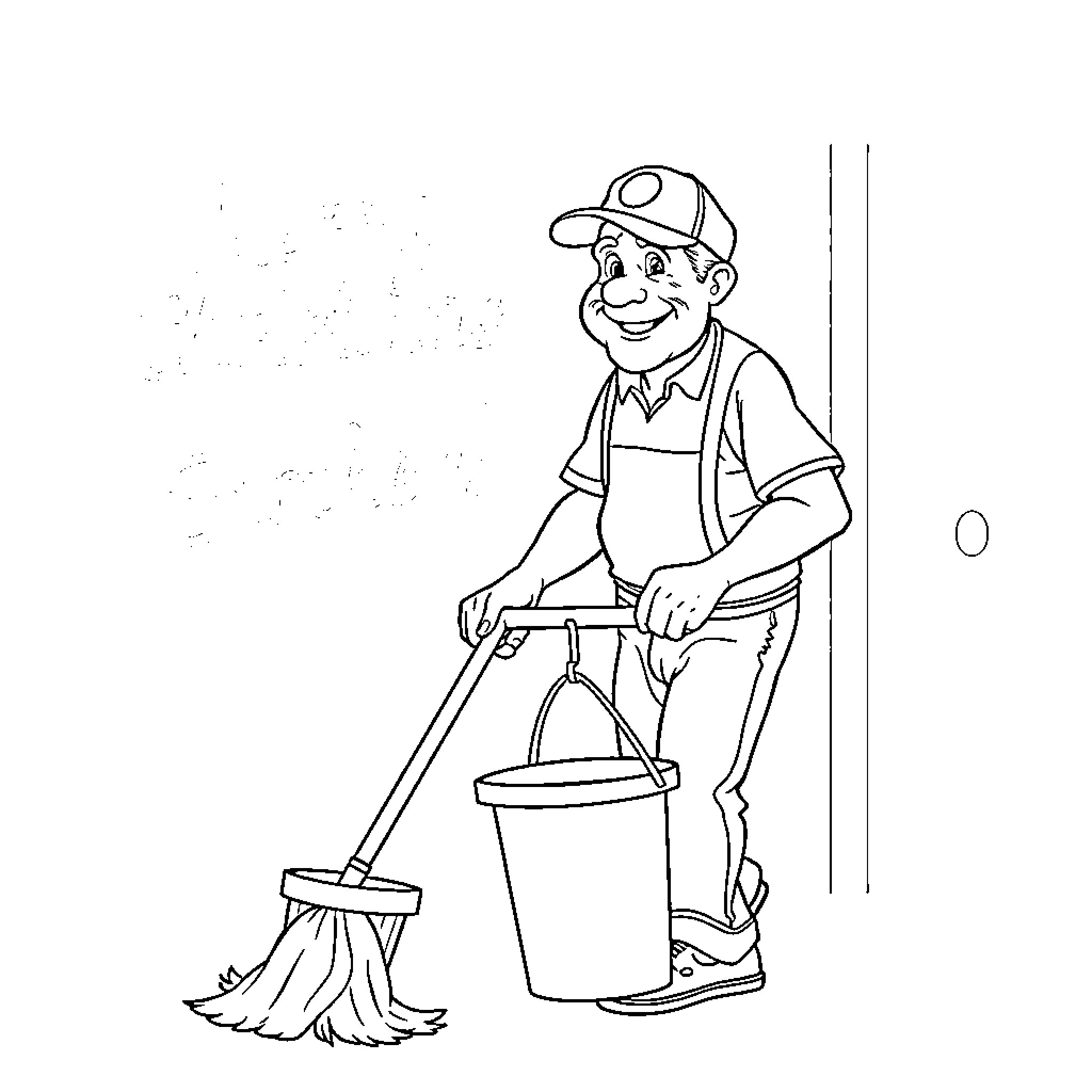 Best Janitor Coloring Pages (Free Printable PDF)