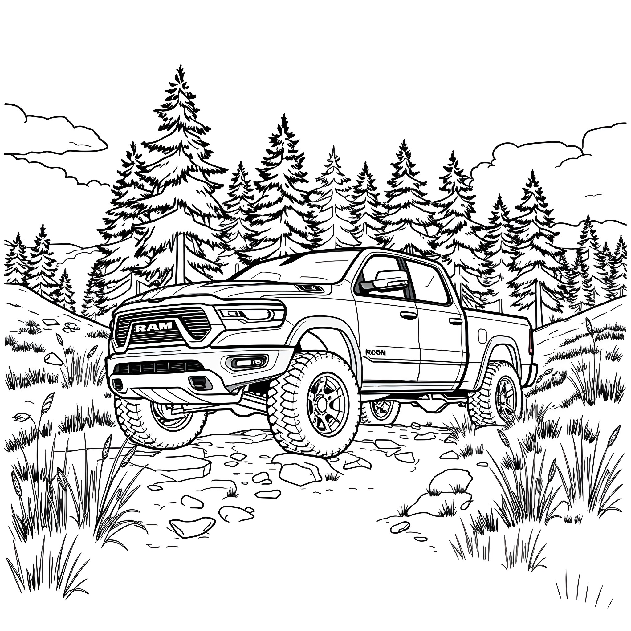 Best Dodge Ram Coloring Pages (Free Printable PDF)