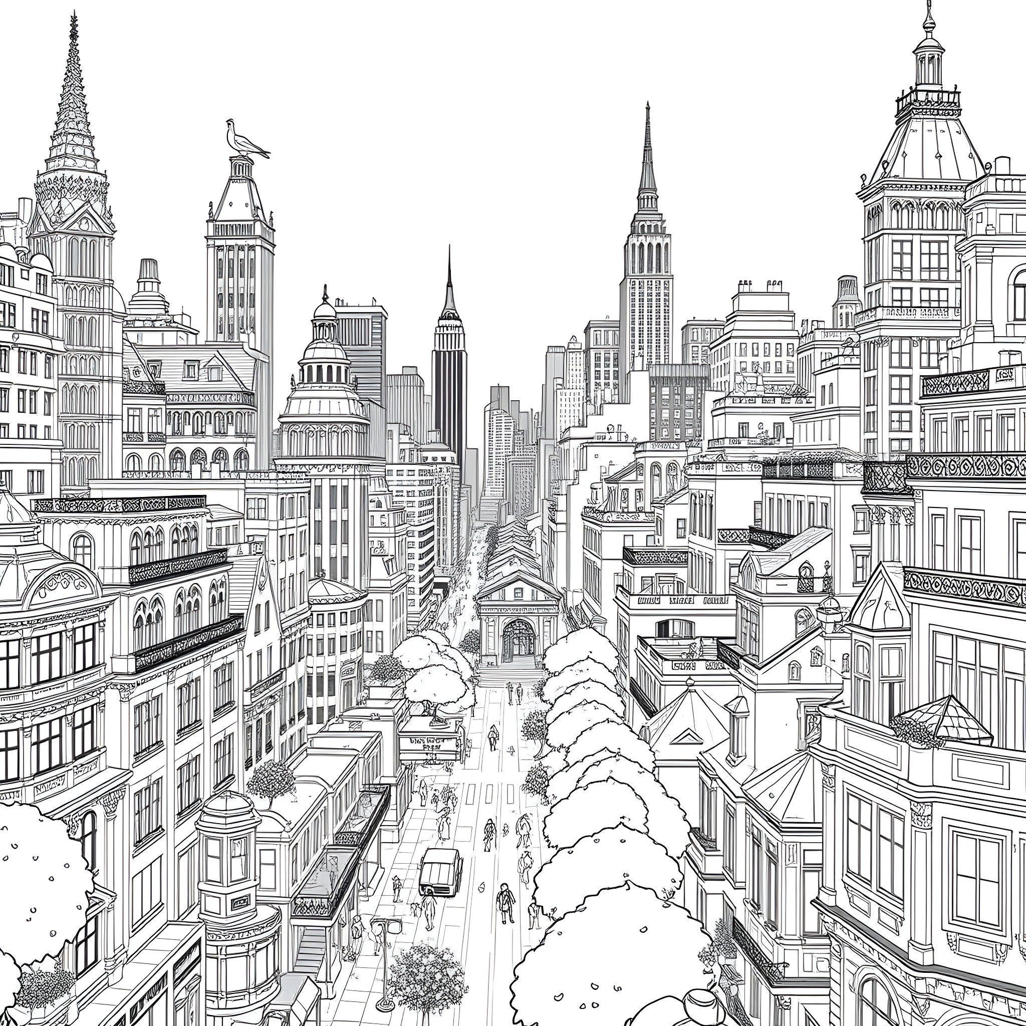 Best Cityscape Coloring Pages (Free Printable PDF)