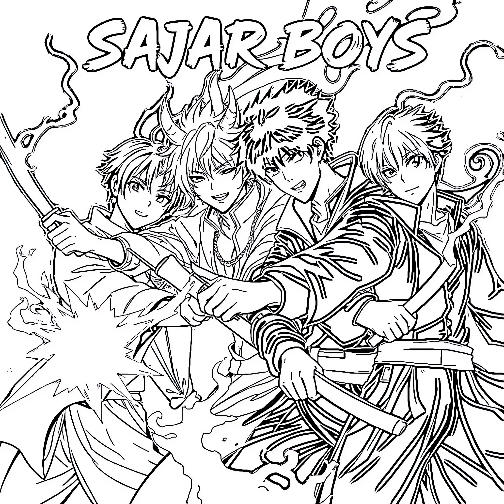 Best Saja Boy Coloring Pages (Free Printable PDF)