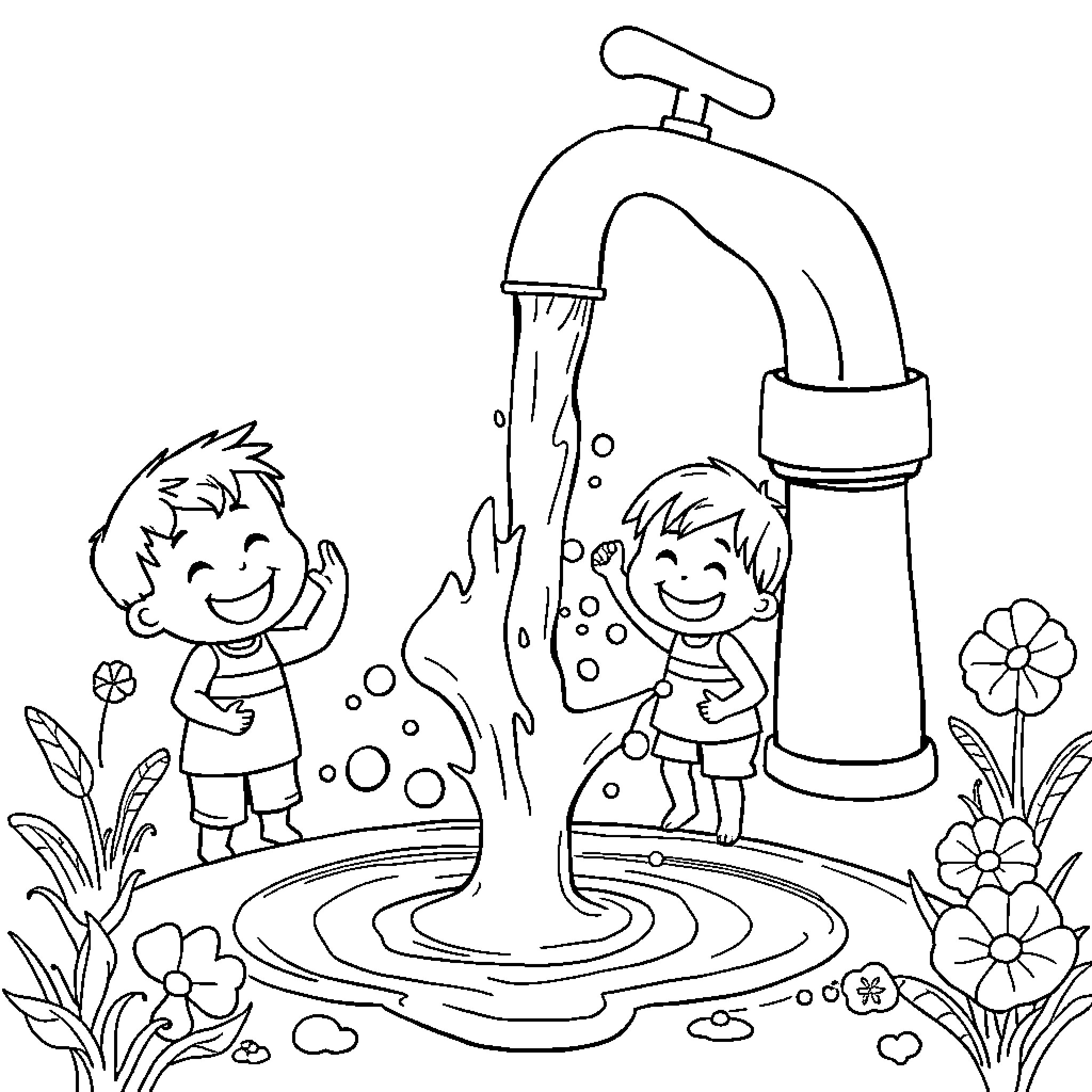 Best Water Tap Coloring Pages (Free Printable PDF)