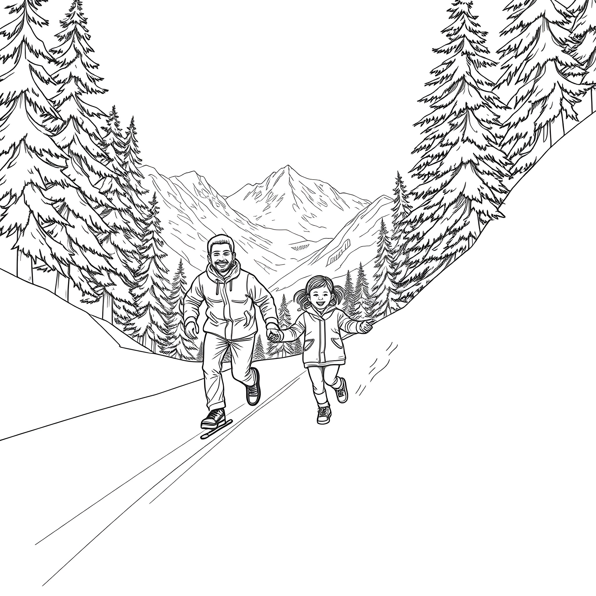 Best Skiing Coloring Pages (Free Printable PDF)