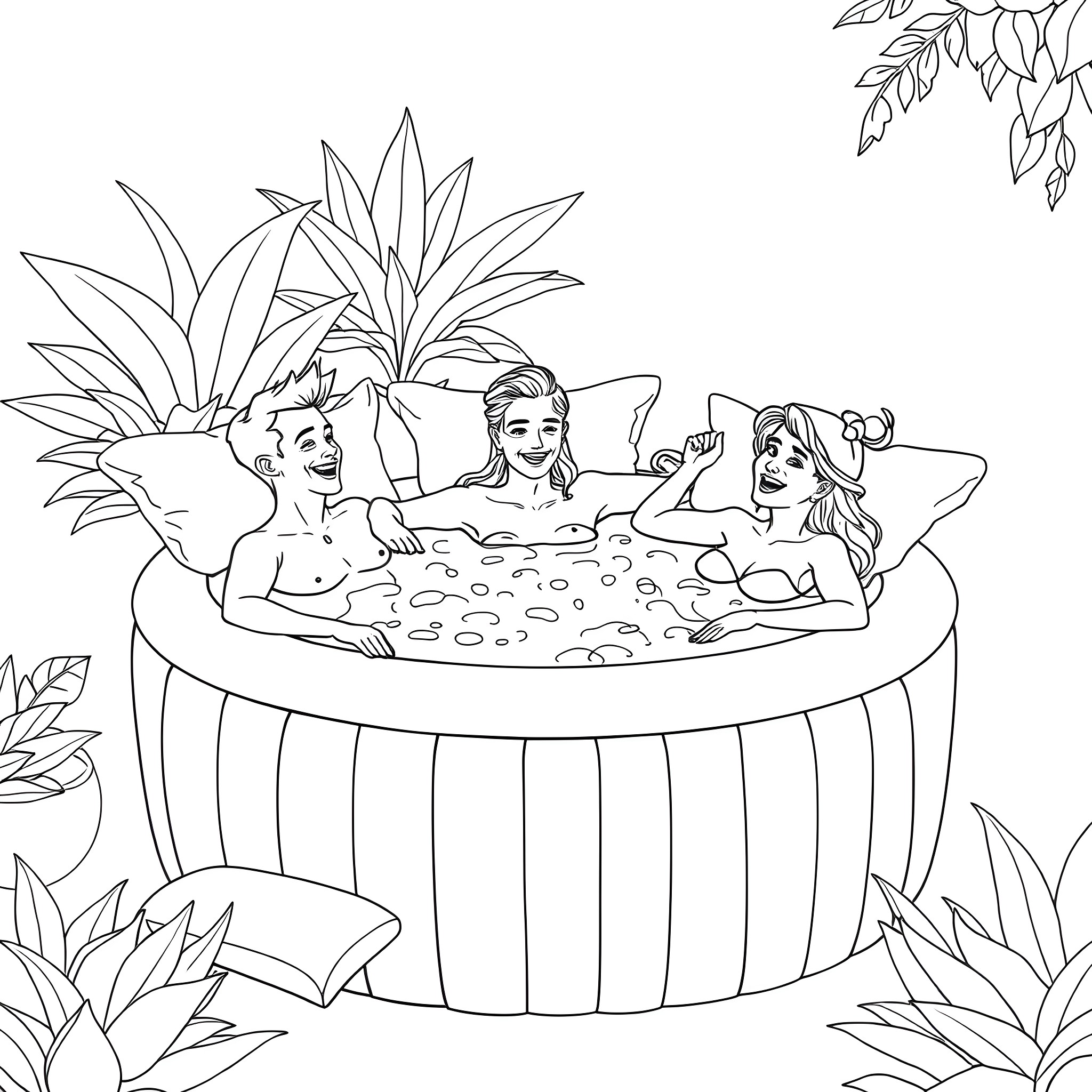 Best Hot Tub Coloring Pages (Free Printable PDF)