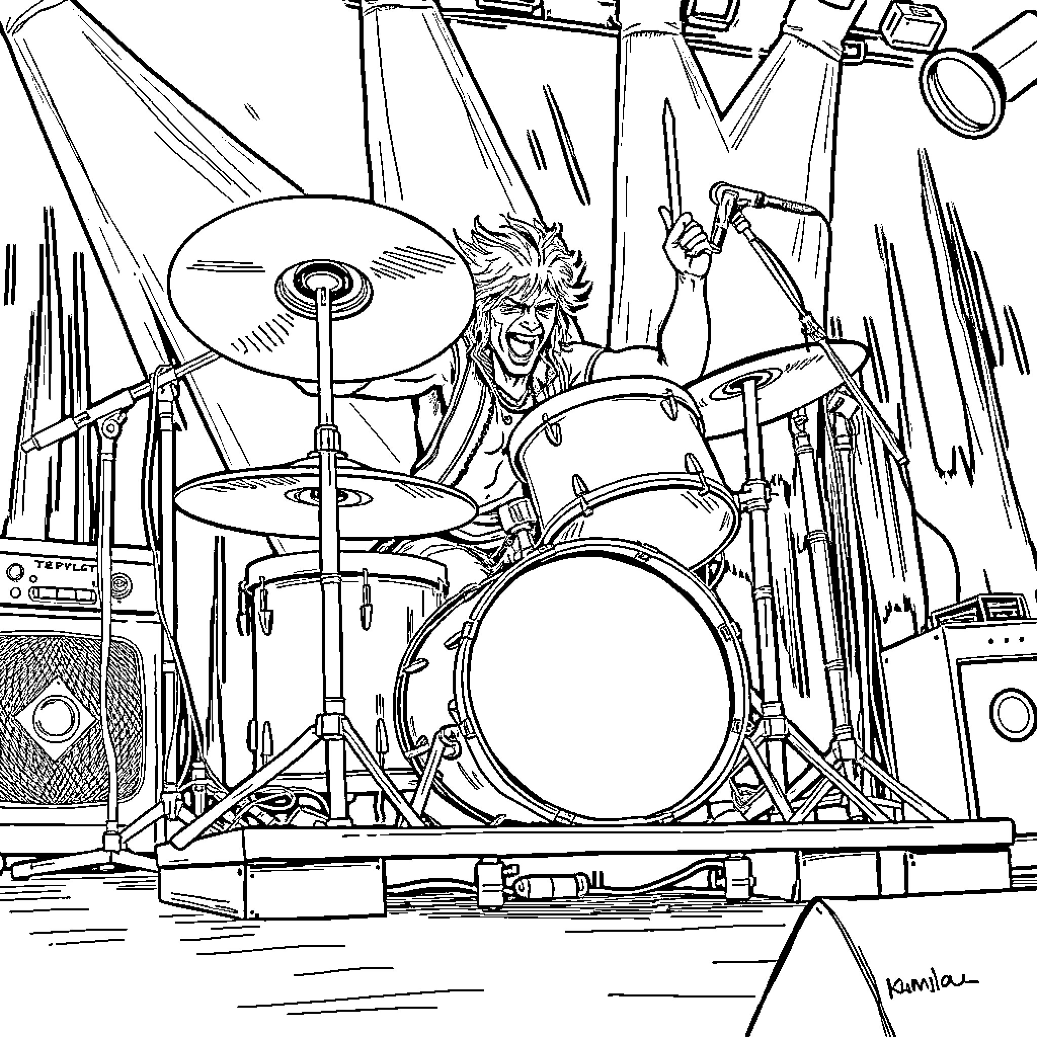 Best Drummer Coloring Pages (Free Printable PDF)