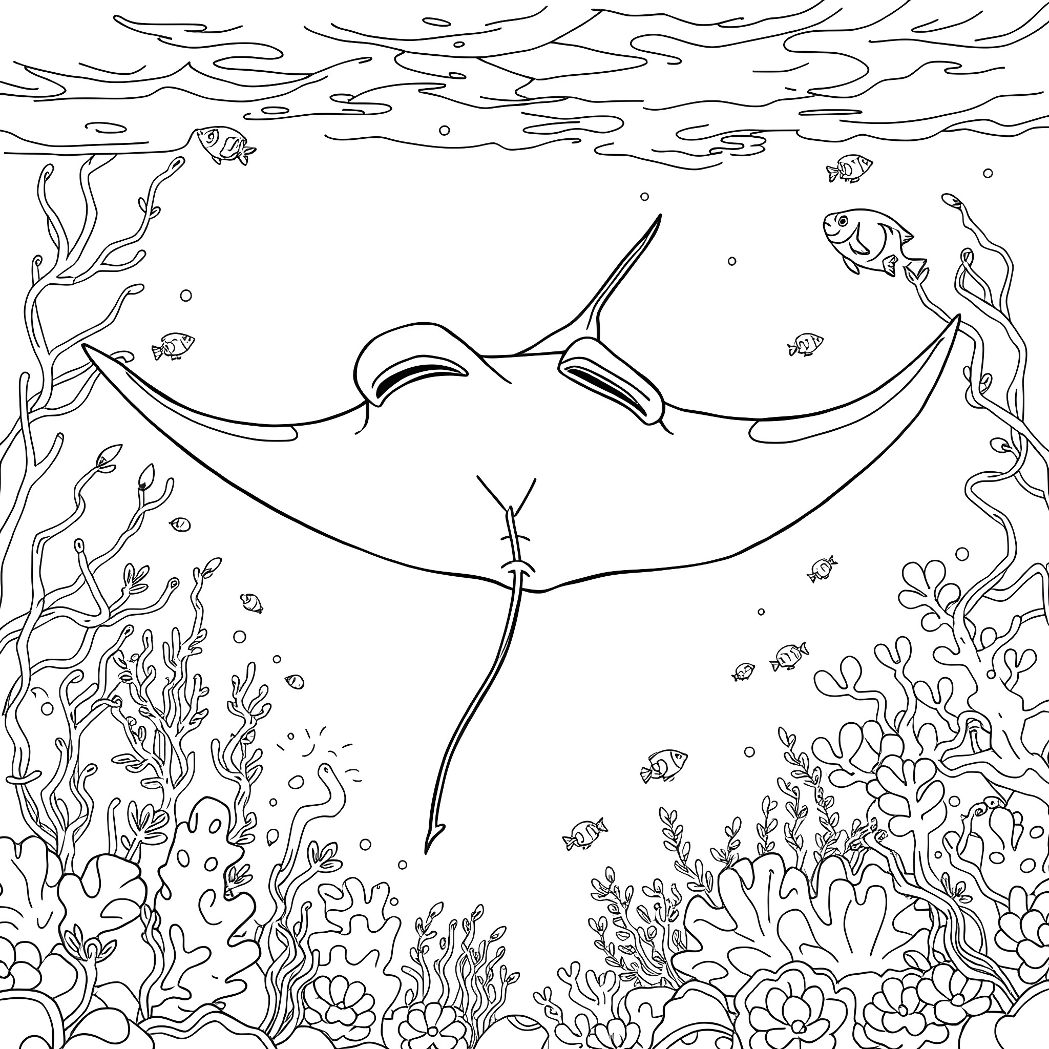 Best Manta Ray Coloring Pages (Free Printable PDF)
