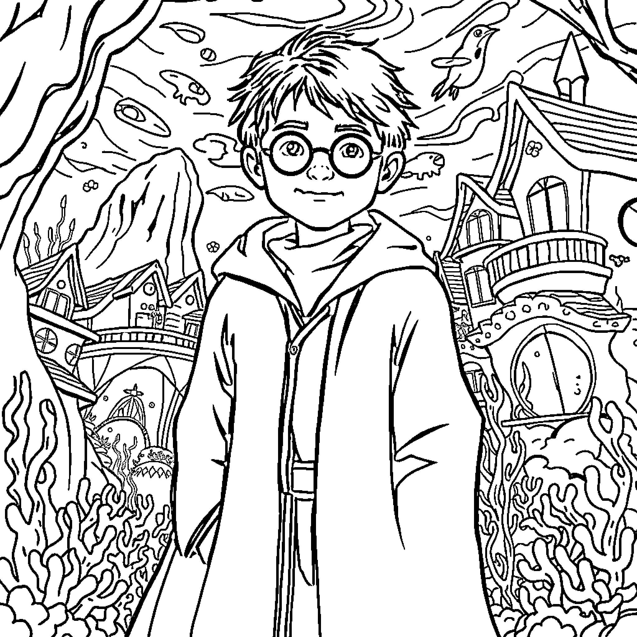 Best Harry Potter Coloring Pages (Free Printable PDF)