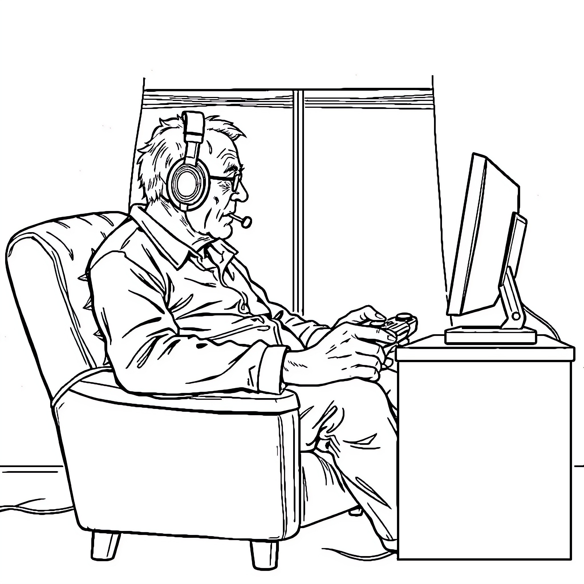 Best Old Man Coloring Pages (Free Printable PDF)