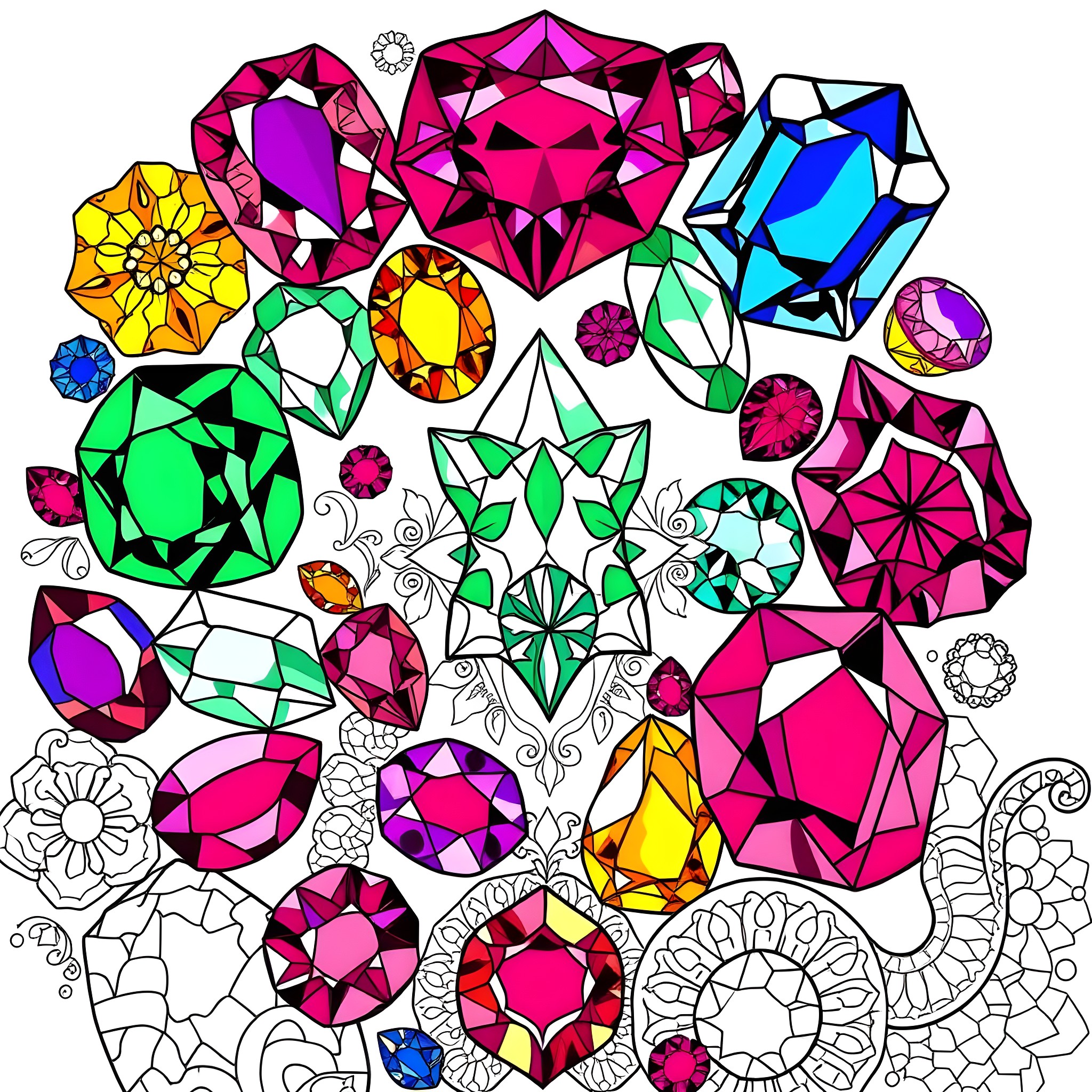 Best Gem Coloring Pages (Free Printable PDF)