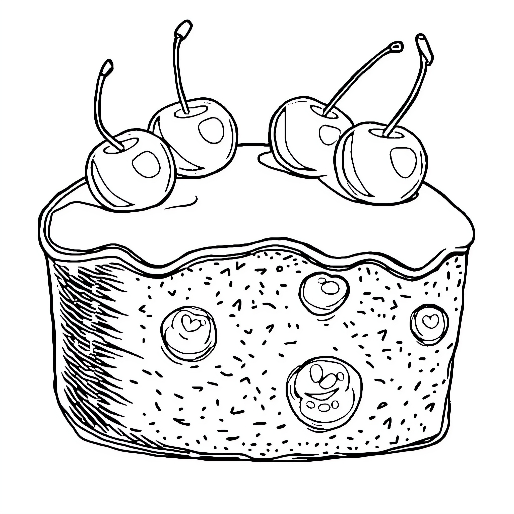 Best Cherry Cake Coloring Pages (Free Printable PDF)