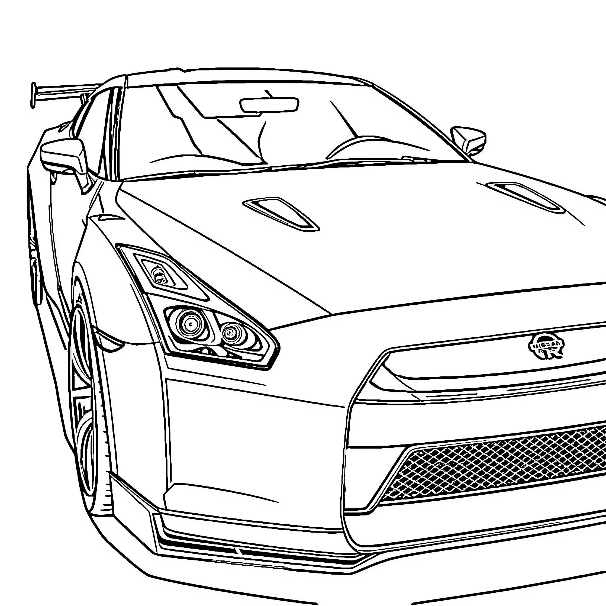 Best Nissan GTR Coloring Pages (Free Printable PDF)