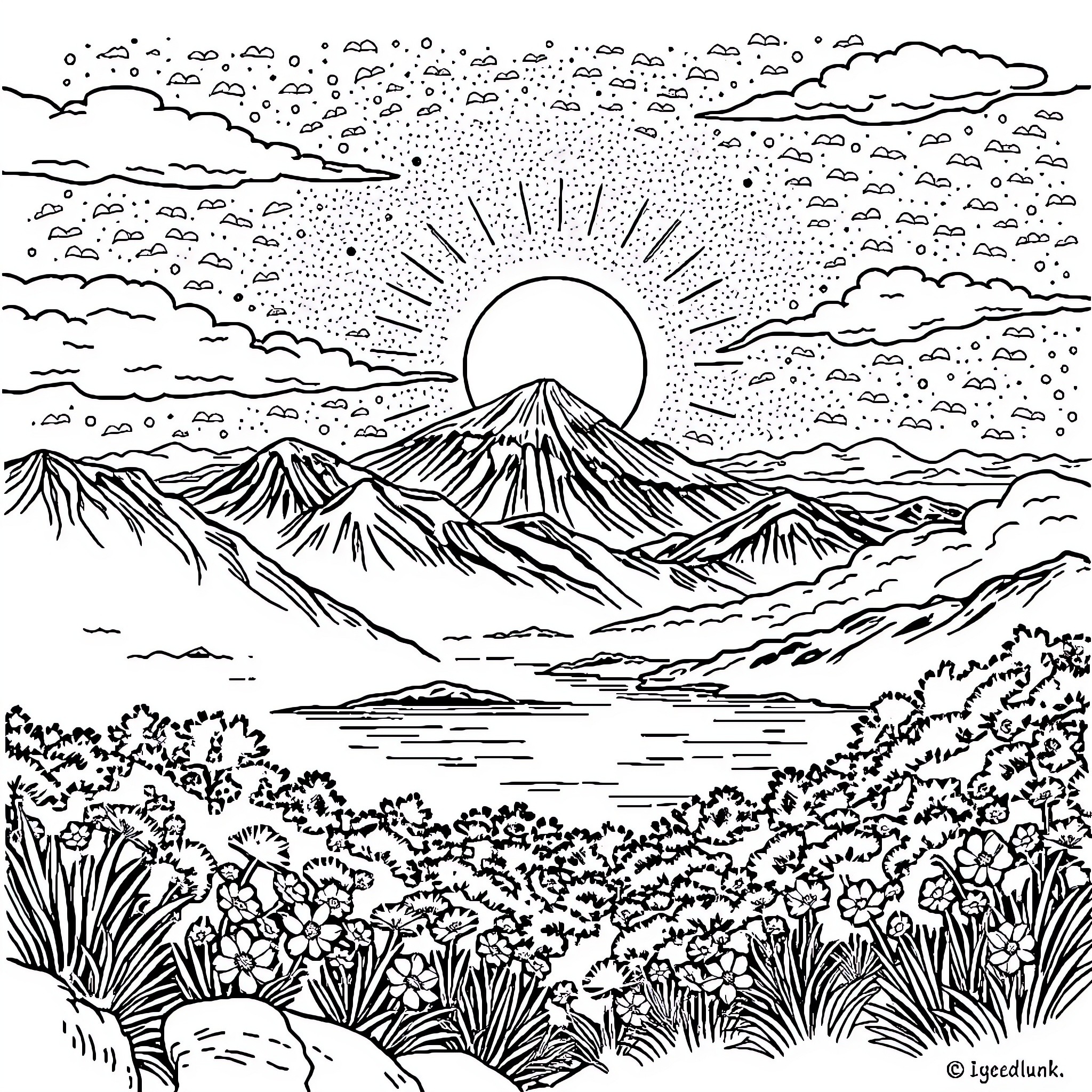 Best Landscape Coloring Pages (Free Printable PDF)