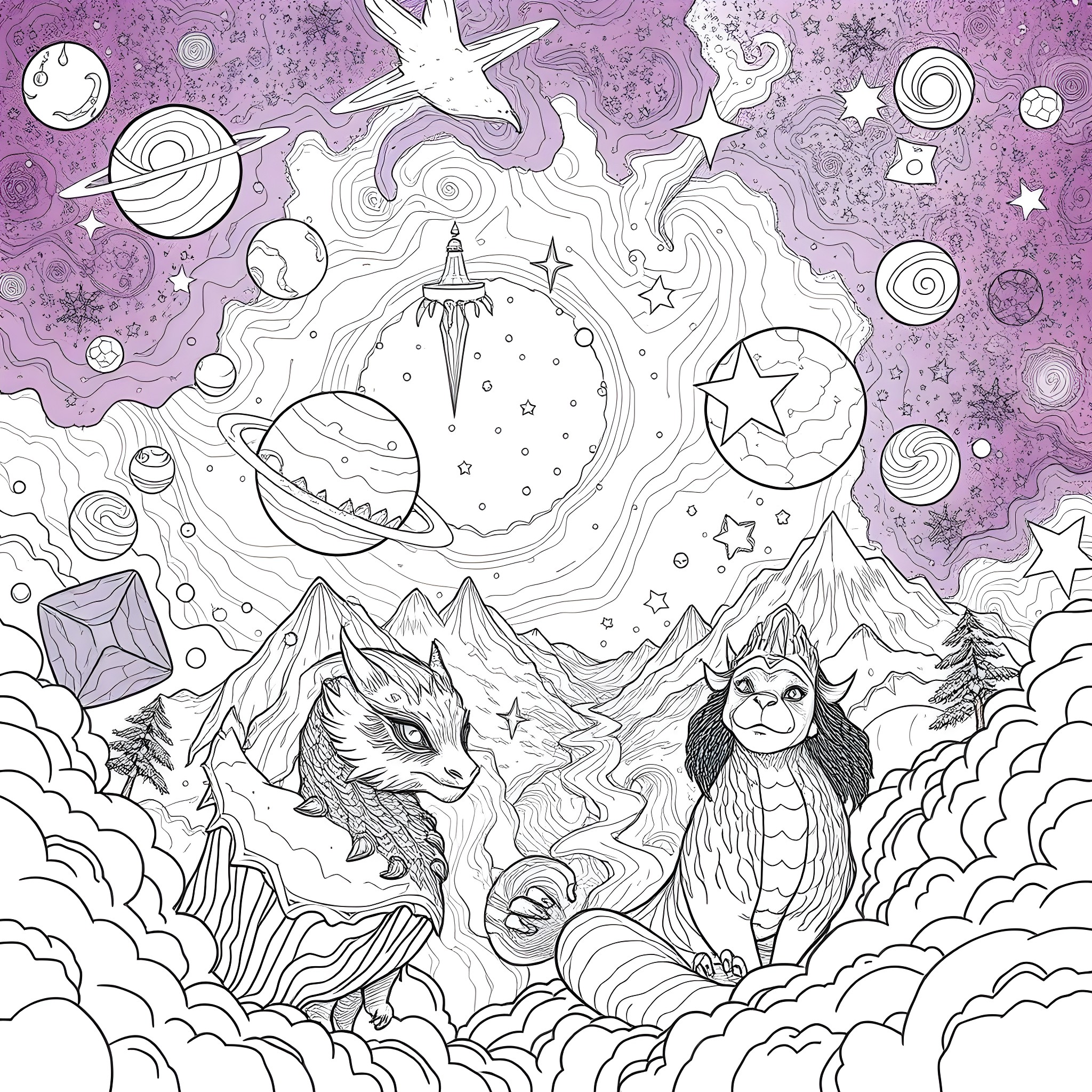 63 Best Galaxy Coloring Pages (Free Printable PDFs)