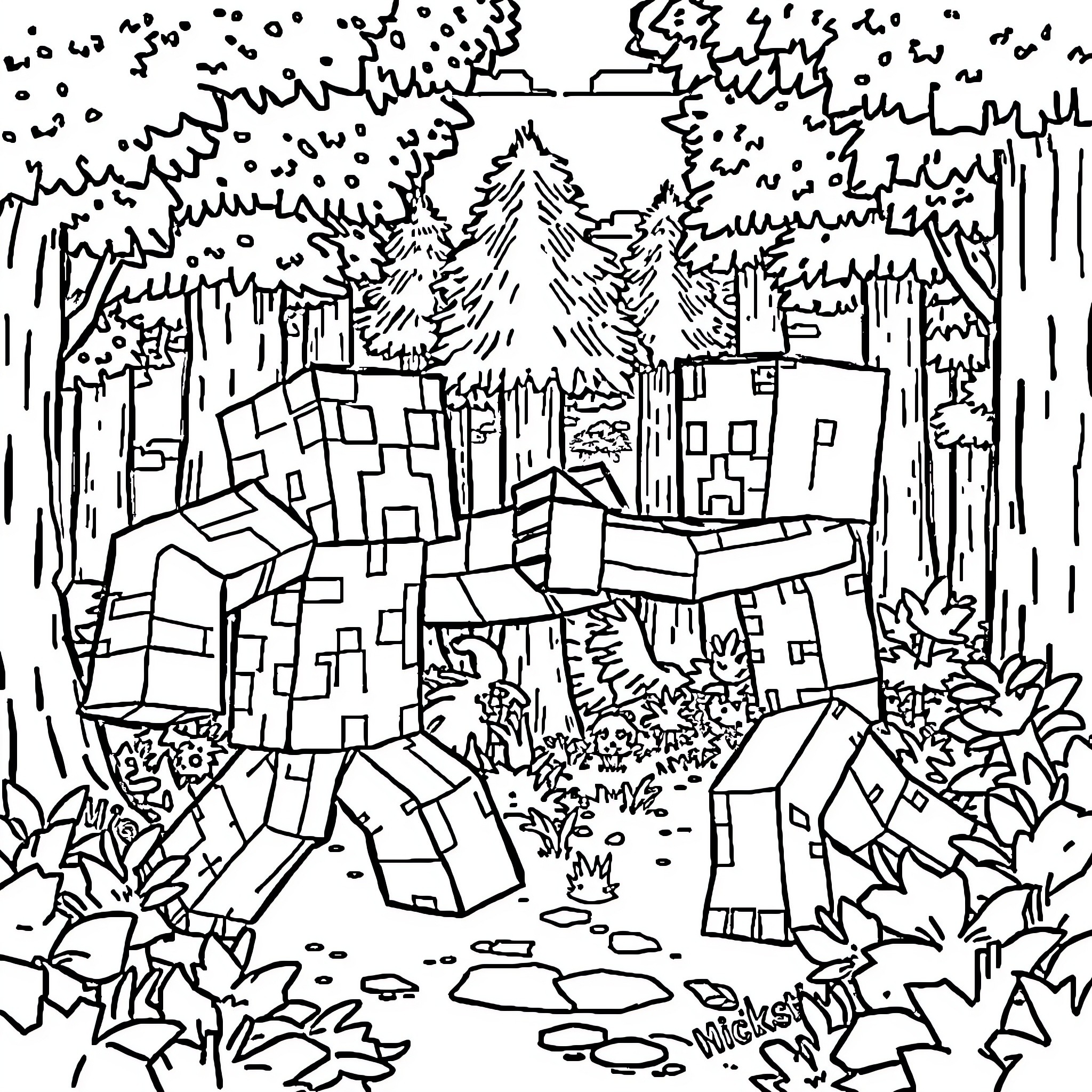 2 Best Minecraft Monster Coloring Pages (Free Printable PDFs)