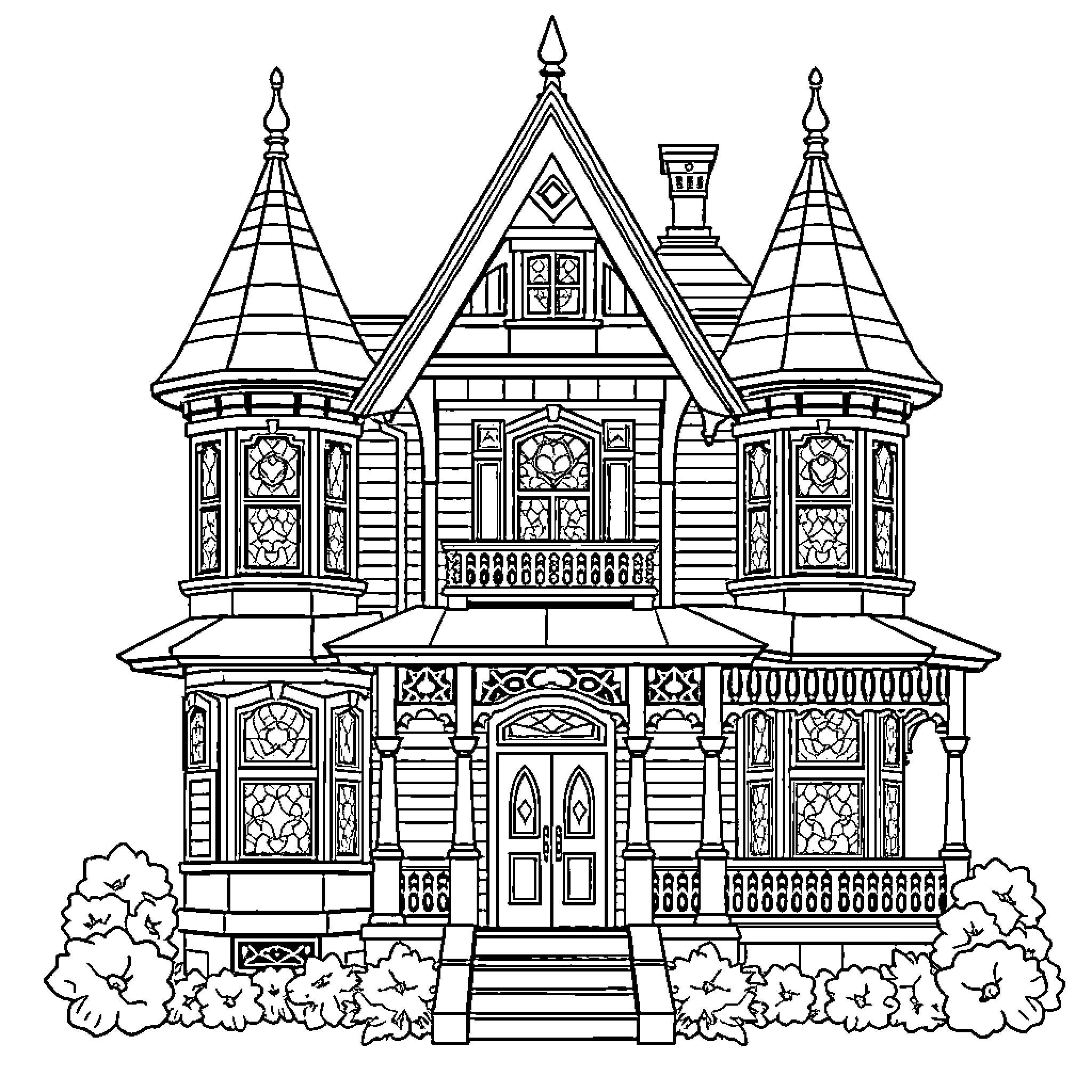 Best Victorian House Coloring Pages (Free Printable PDF)