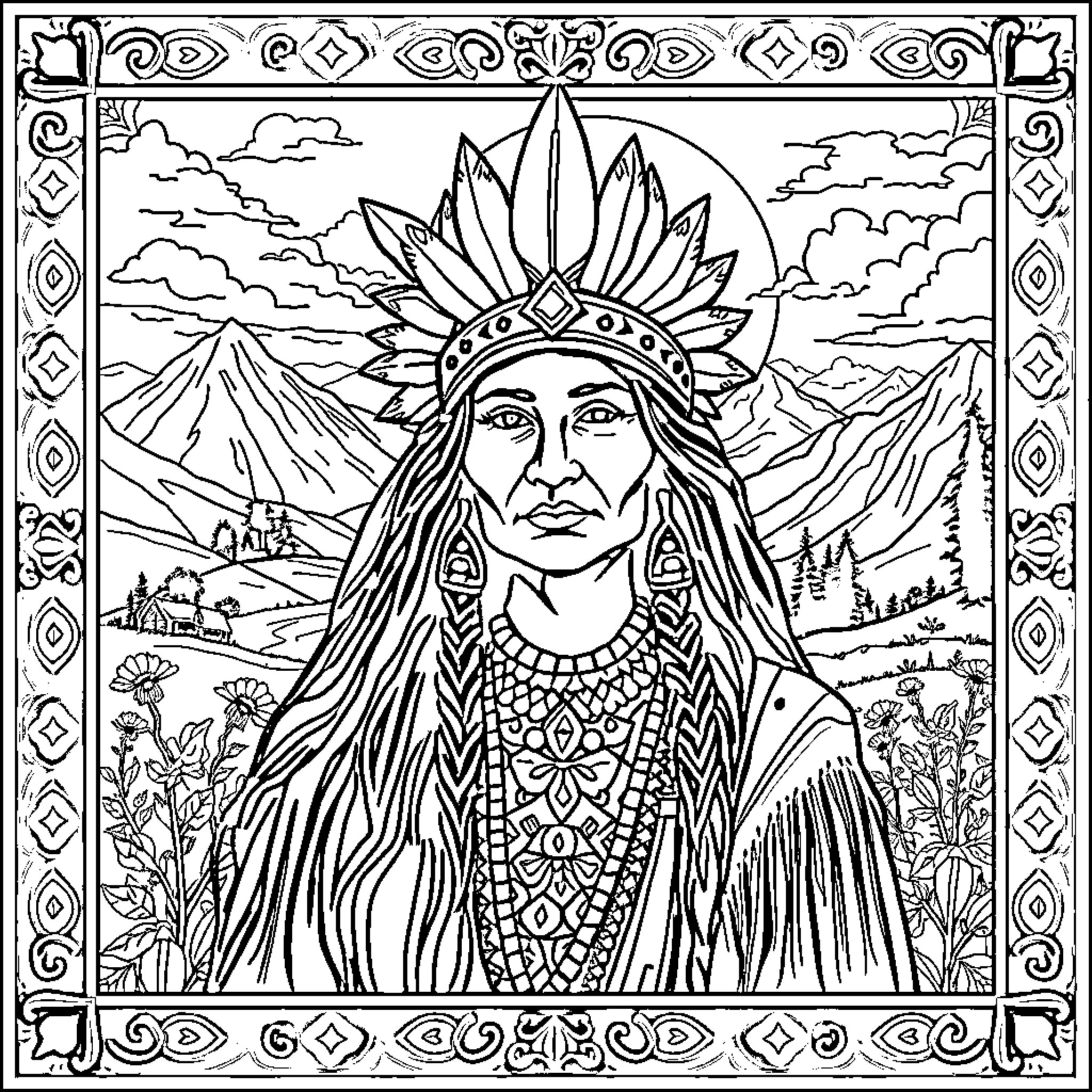 Best Native American Coloring Pages (Free Printable PDF)