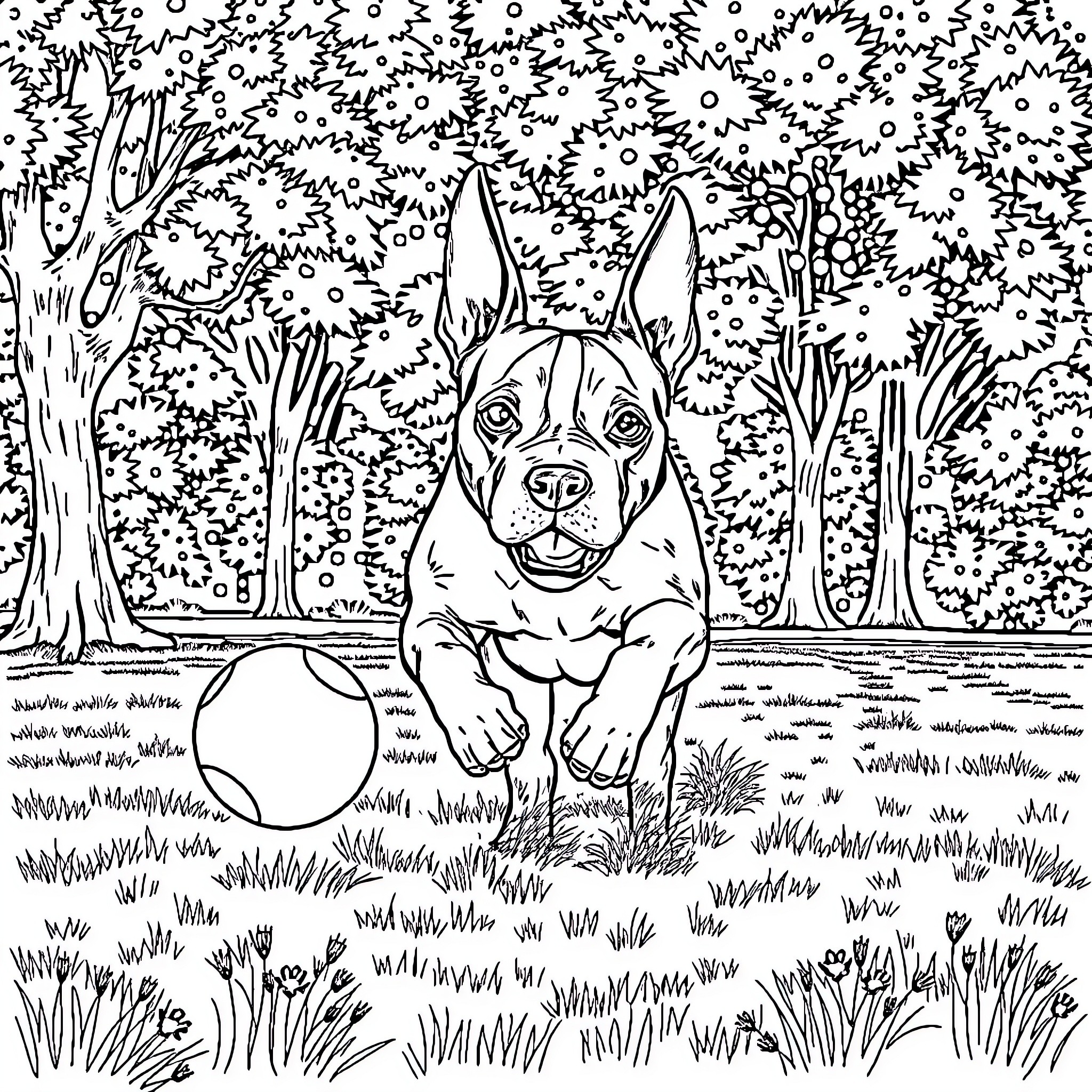Best Staffy Coloring Pages (Free Printable PDF)